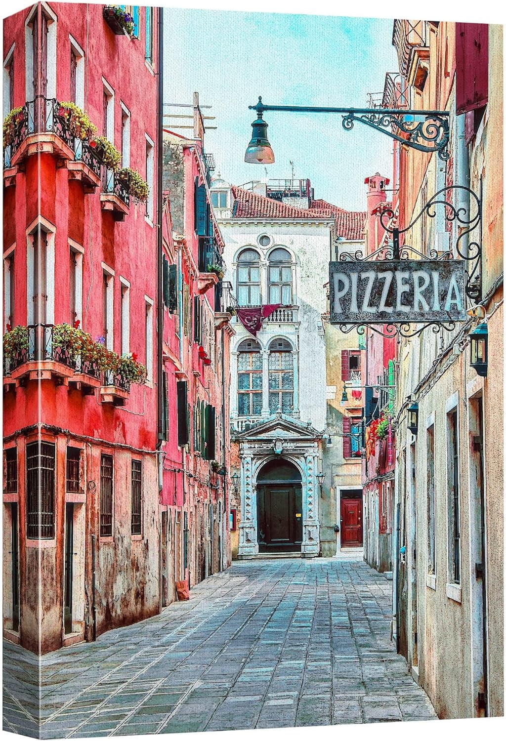 AABERIC Canvas Print Wall Art Hummingbird Flies On White Carnation ...