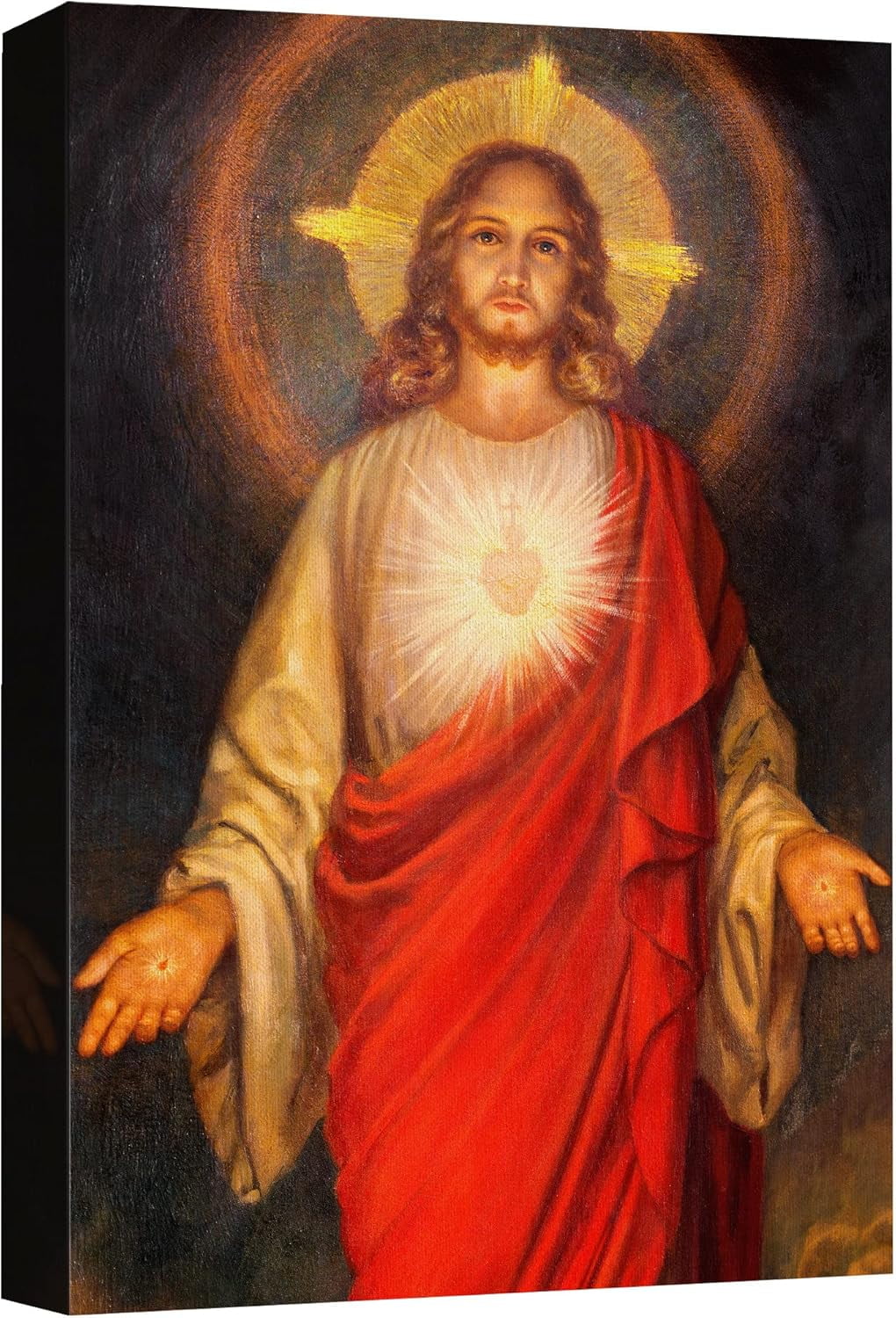 AABERIC Canvas Print Wall Art Sacred Heart of Jesus Christ & Stigmata ...