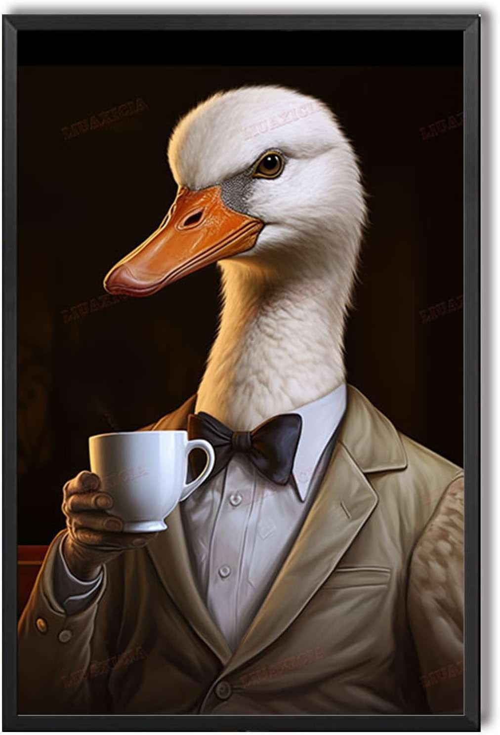 AABERIC Canvas pictures for wall decor Funny Duck Wall Art Duck Poster ...