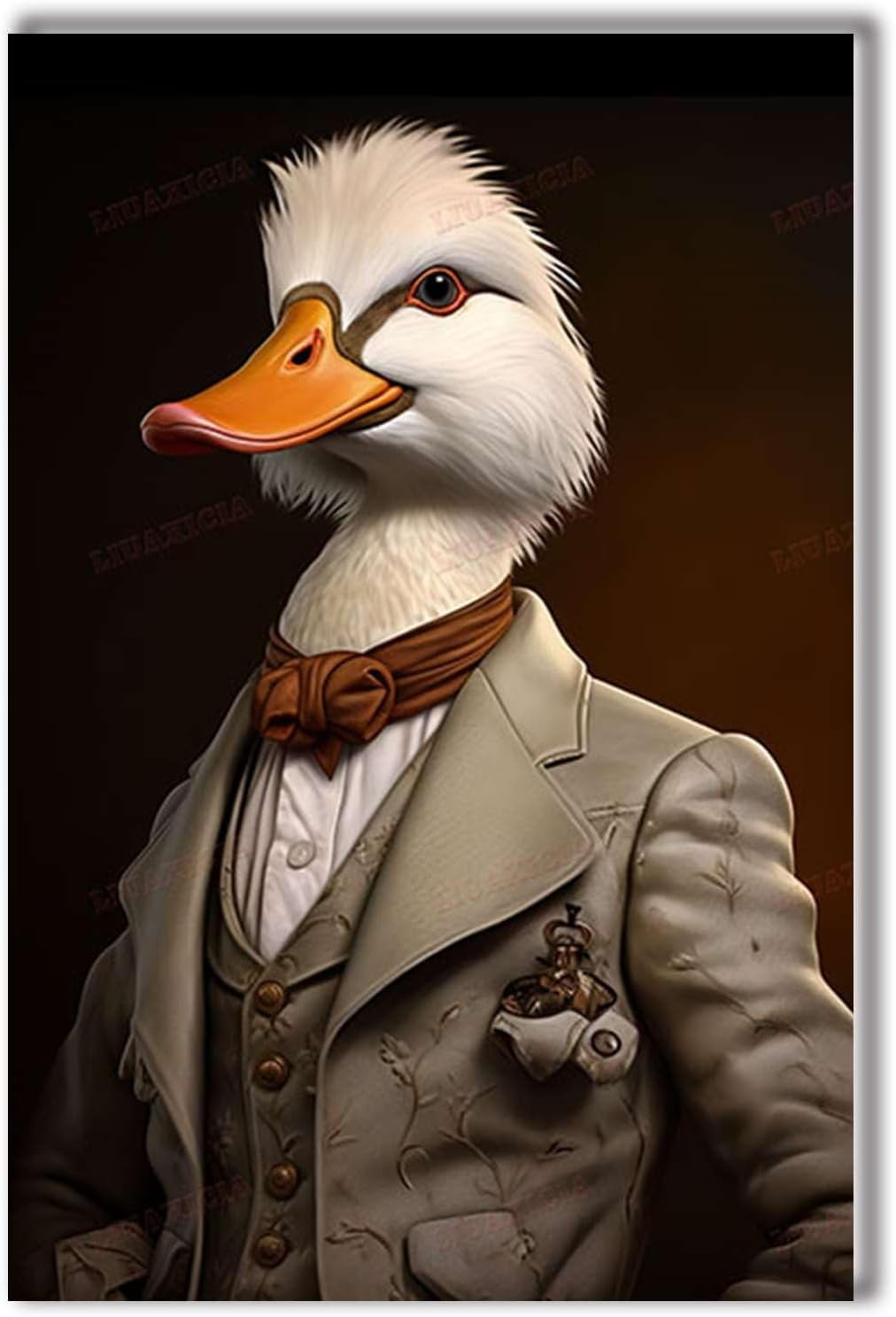 AABERIC Canvas pictures for wall decor Funny Duck Wall Art Duck Poster ...