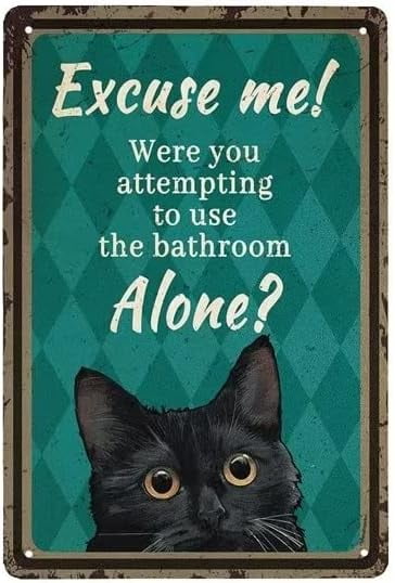 AABERIC Cat Bathroom Wall Art & Decor - Funny Bathroom Wall Decor ...