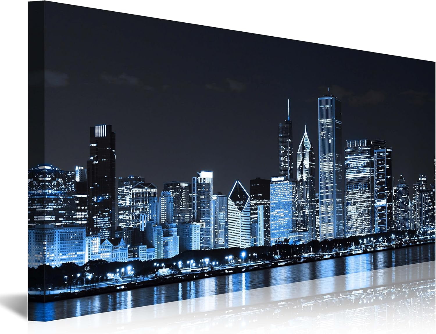 AABERIC Chicago City Center Skyline Canvas Prints Modern Office Decor ...