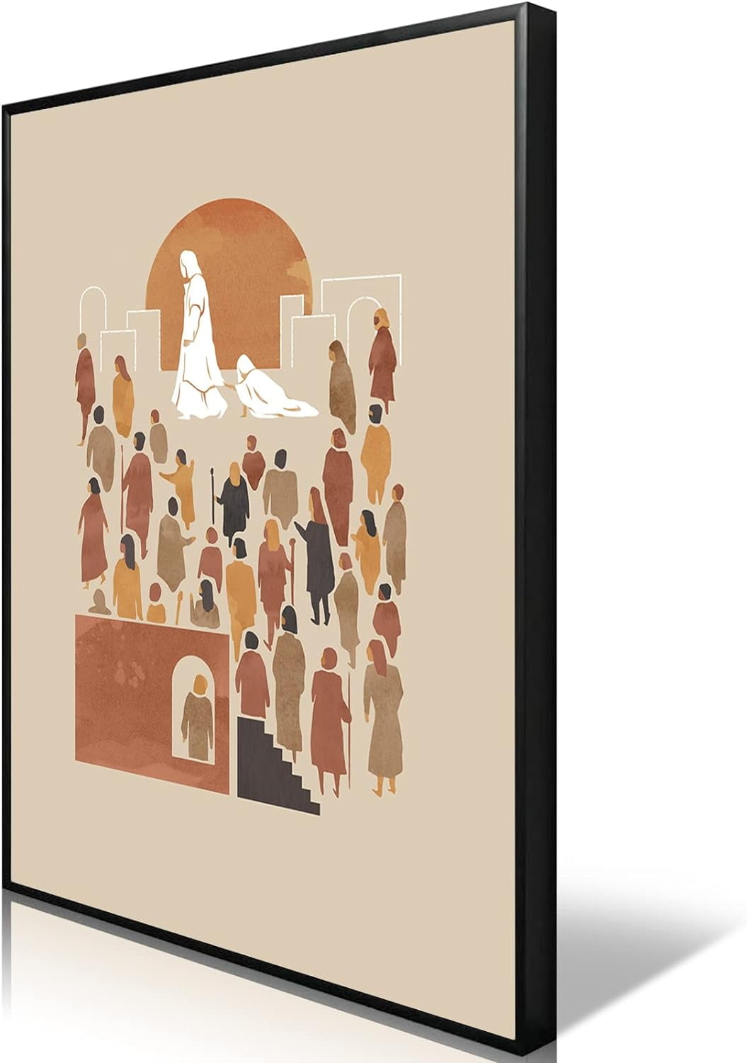 AABERIC Christ Bible Verses Noahs Ark Boarding Poster, Christian Bible Story Canvas Wall Art ...