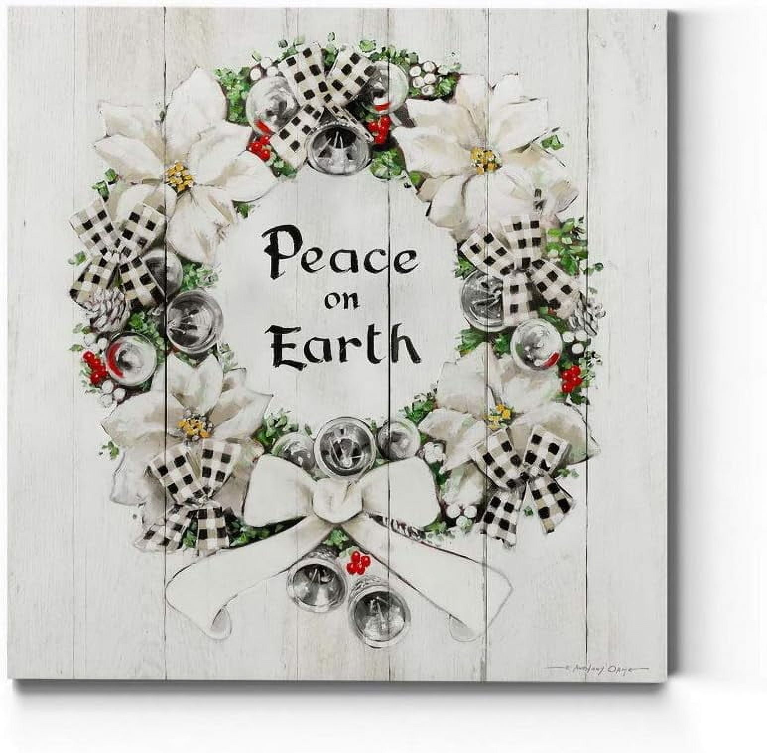 AABERIC Christ in a Manger Wall Art, Religious Christmas, Jesus, Mary, and Joseph, Joy to the ...