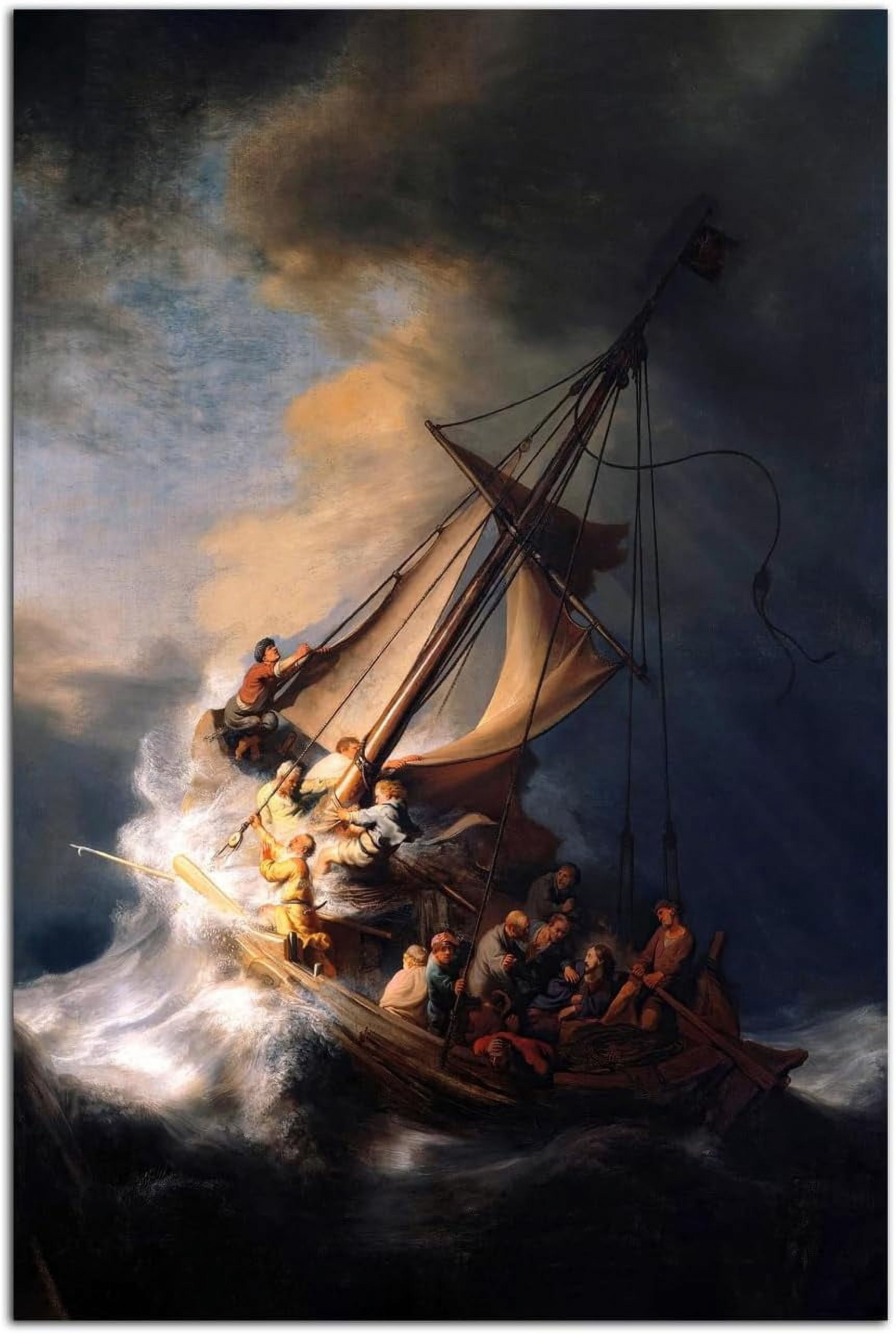 AABERIC Christ Sailing in a Storm on the Sea of Galilee Poster ...