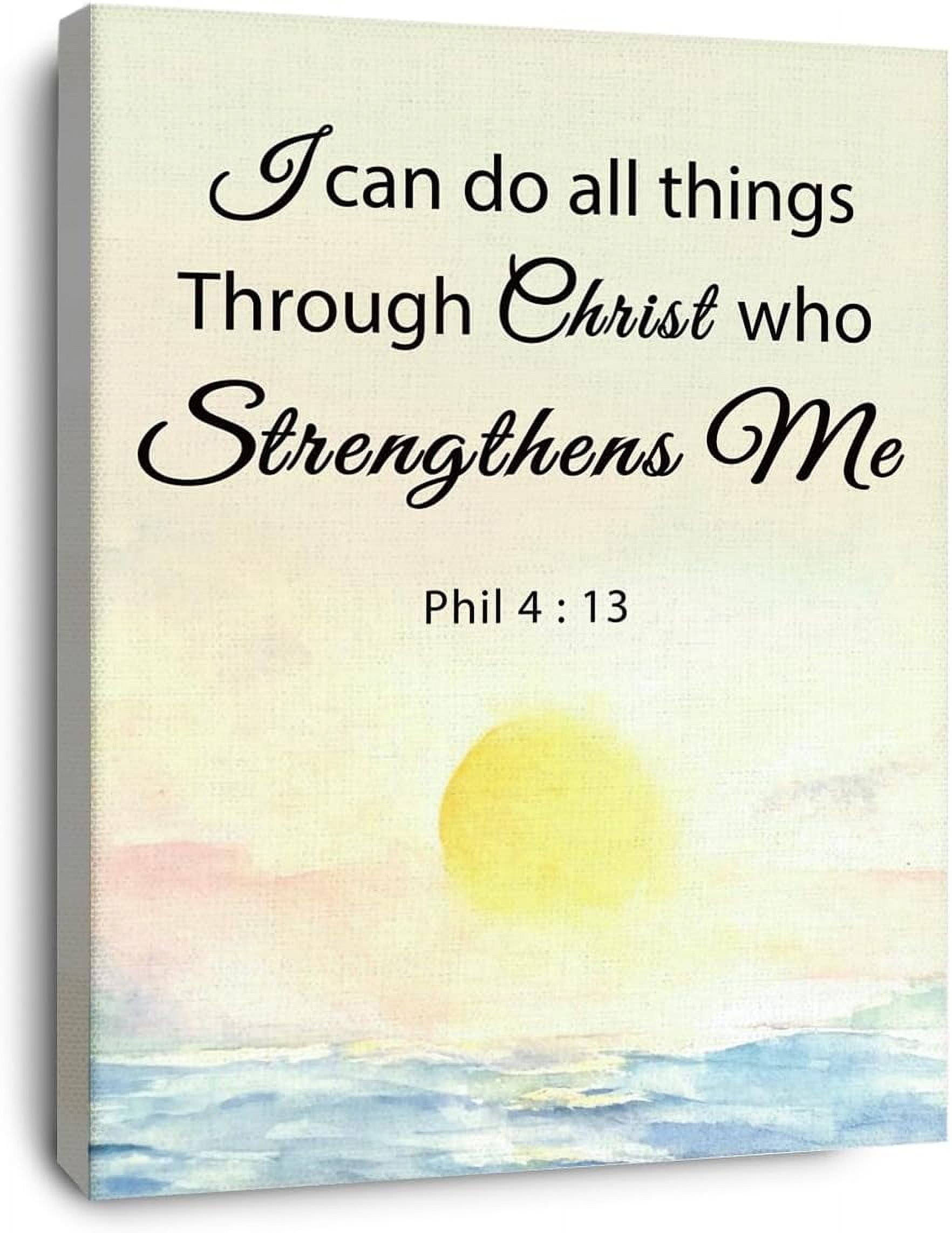 AABERIC Christian Bible Scripture Philippians 4:13 I Can Do All Things ...