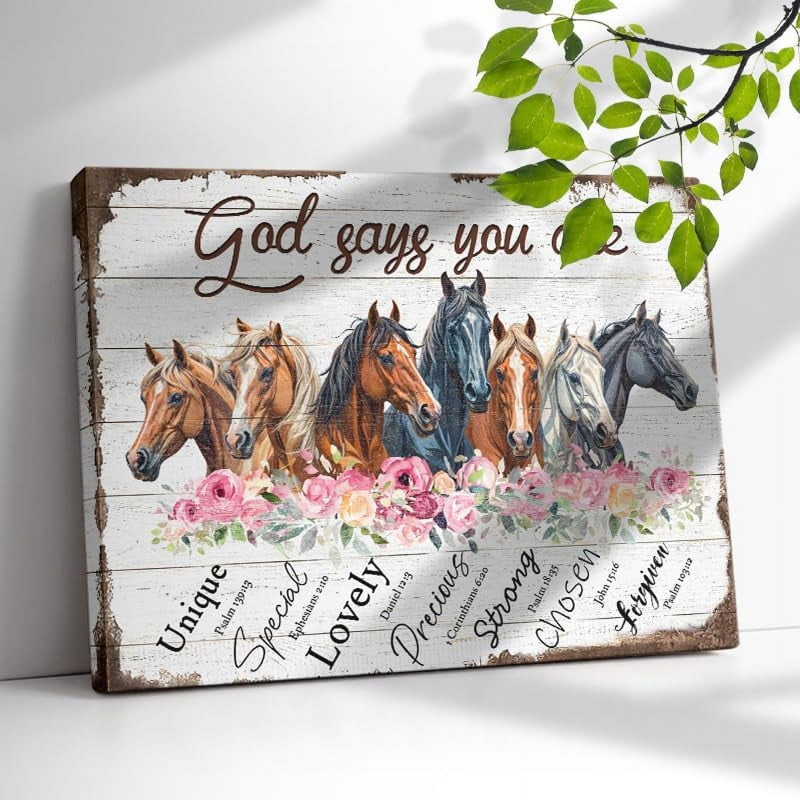 AABERIC Christian Farm Wall Art Farmhouse Cow Barn Country Landscape ...