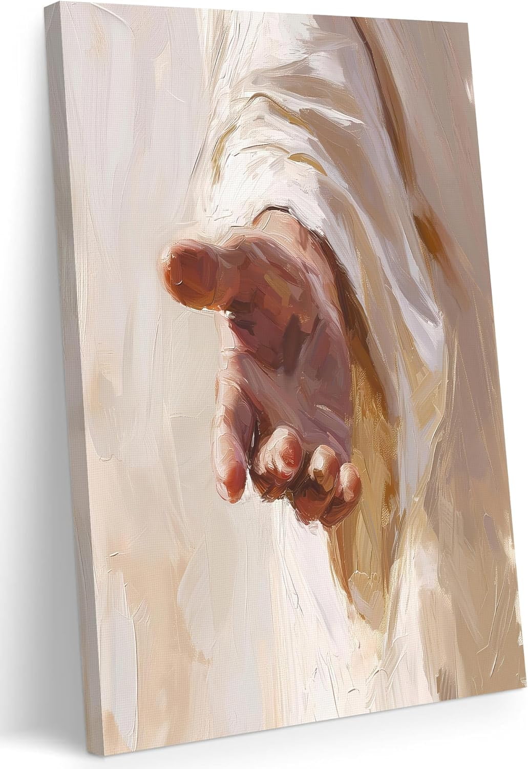 AABERIC Christian Jesus Canvas Wall Art, the Hand of God Religious ...