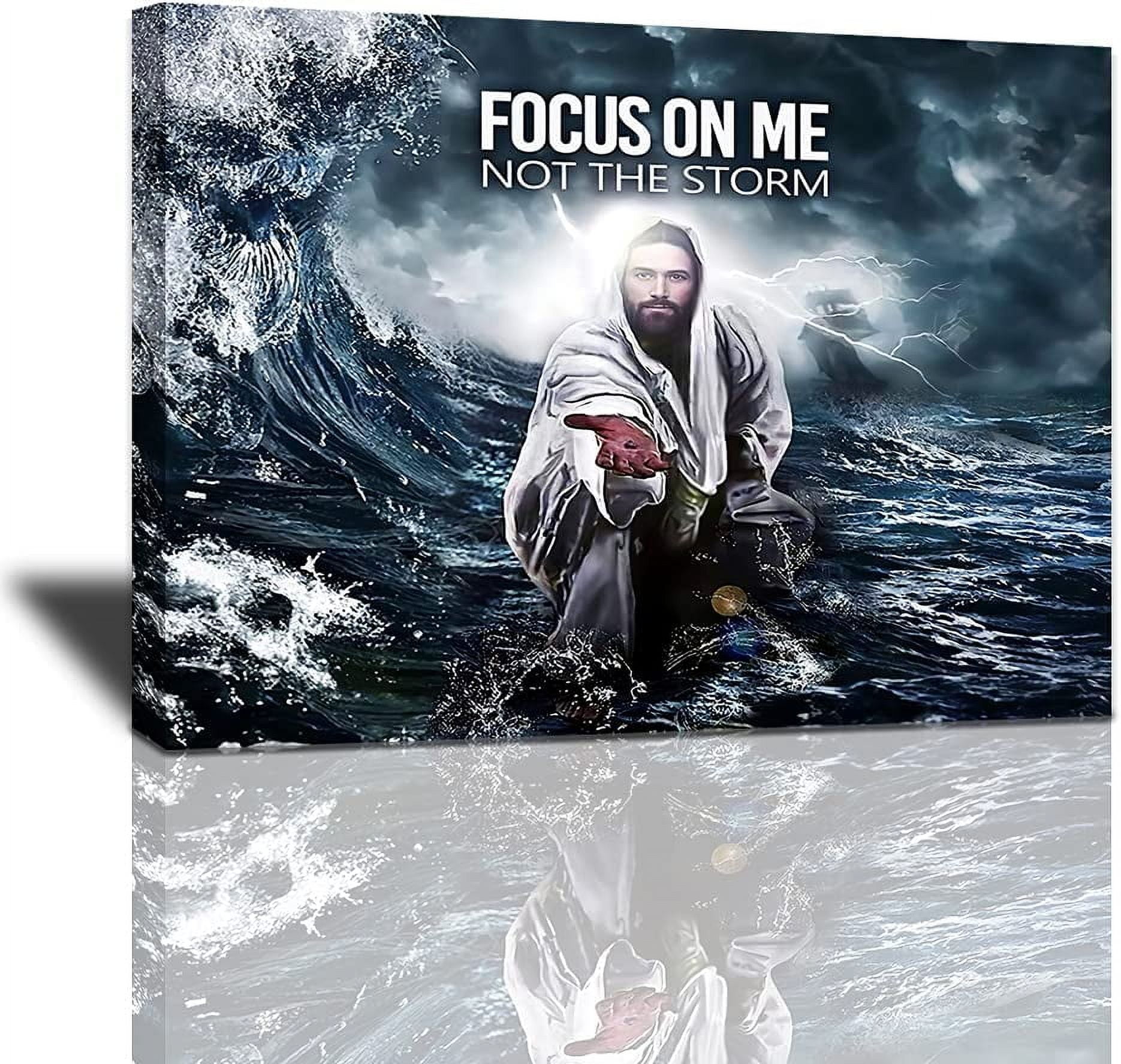 AABERIC Christian Jesus Cross Canvas Wall Art Religious Faith Poster ...