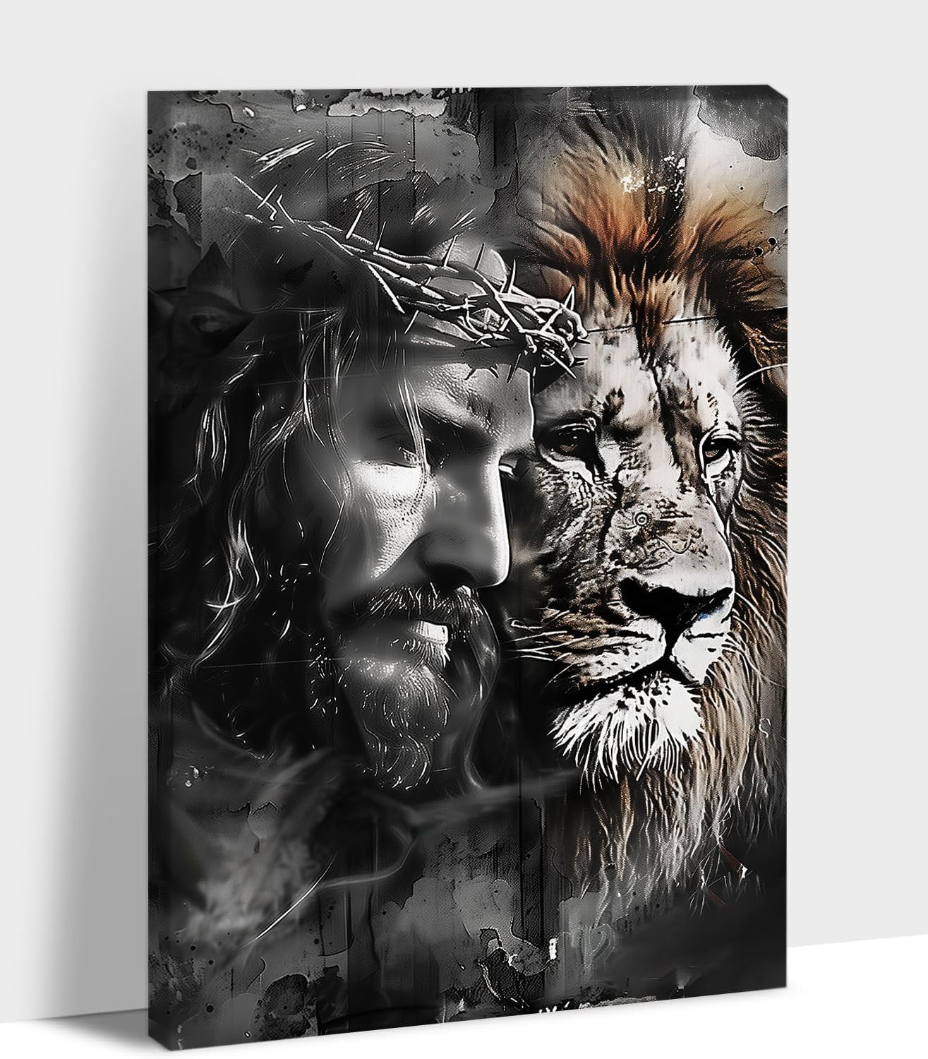 AABERIC Christian Wall Art, Jesus Pictures For Bedroom Wall Decor, Lion ...