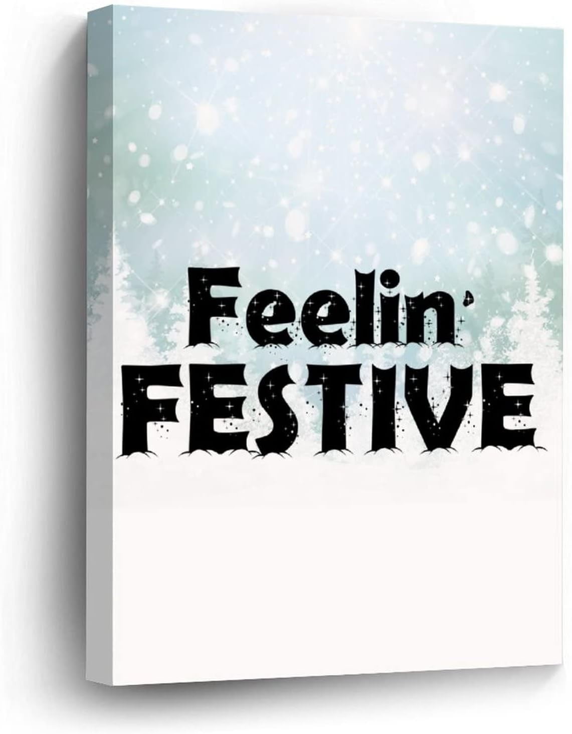 AABERIC Christmas Canvas Wall Art fa La La La Quote Sayings Poster ...