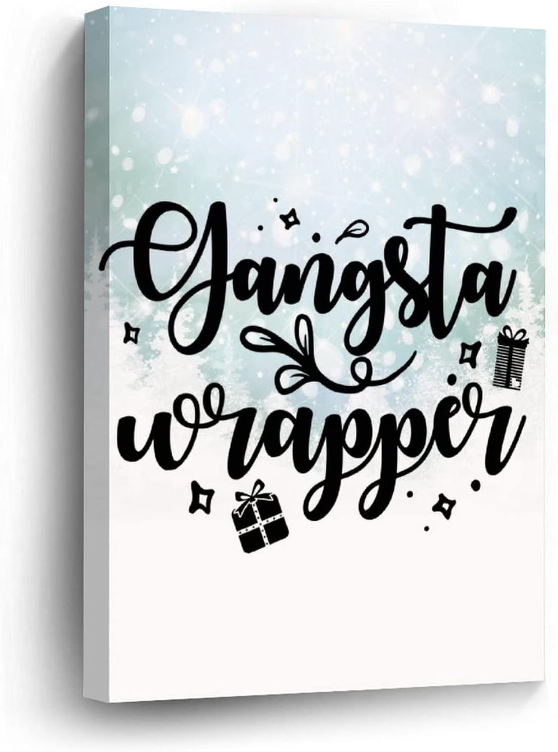 AABERIC Christmas Canvas Wall Art fa La La La Quote Sayings Poster ...