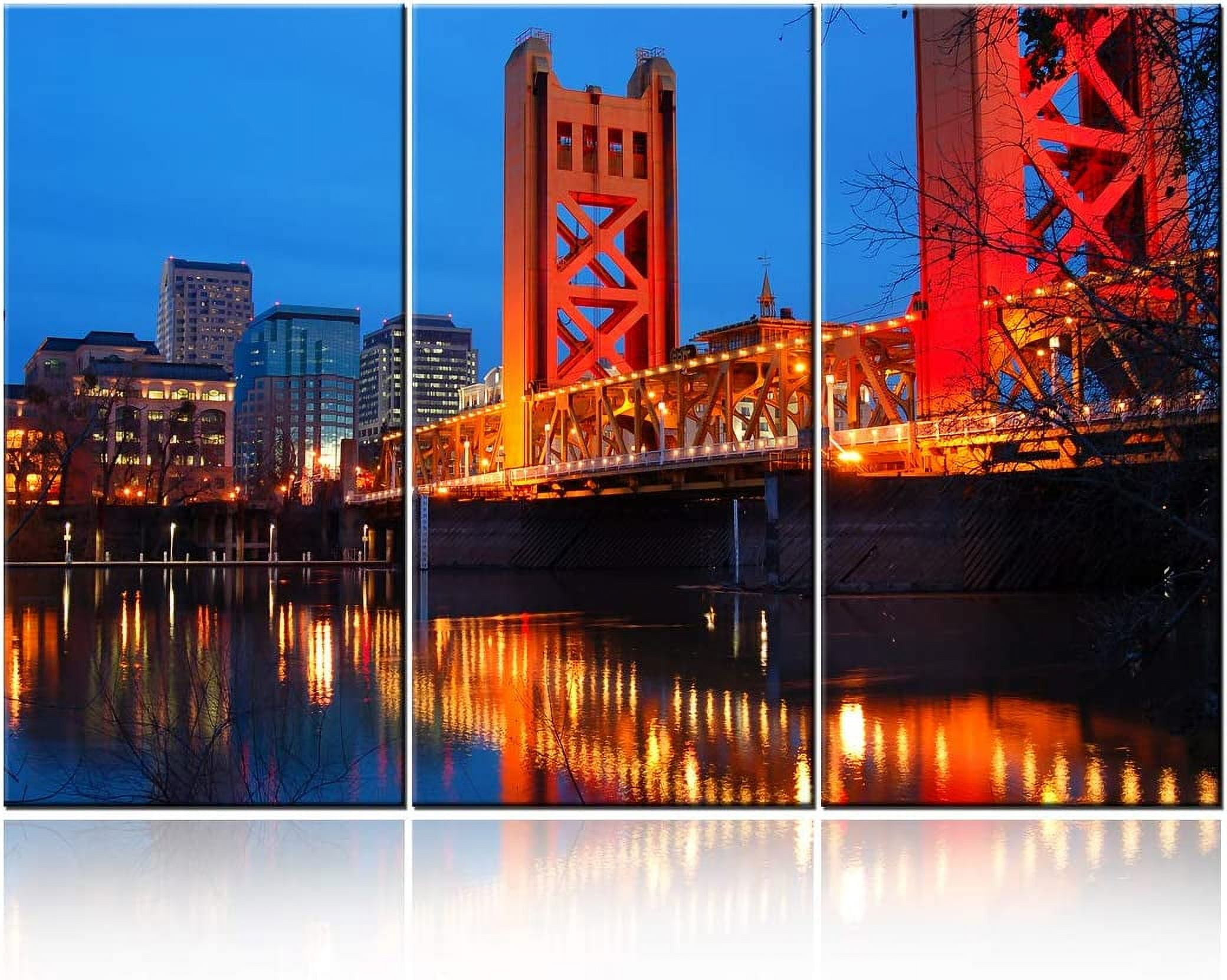 AABERIC Cityscape Picture Urban Landscape Art: The Tower Bridge Crosses ...