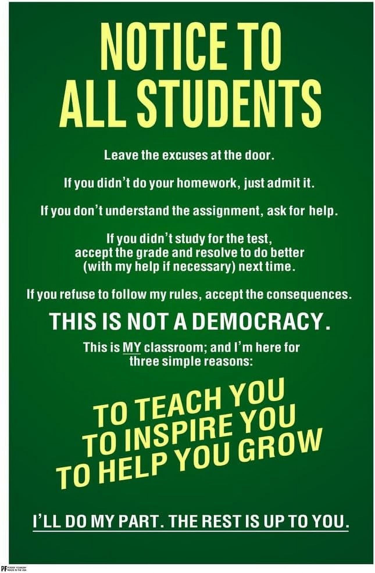 AABERIC Classroom Rules Canvas Prints Wall Posters High School Supplies ...