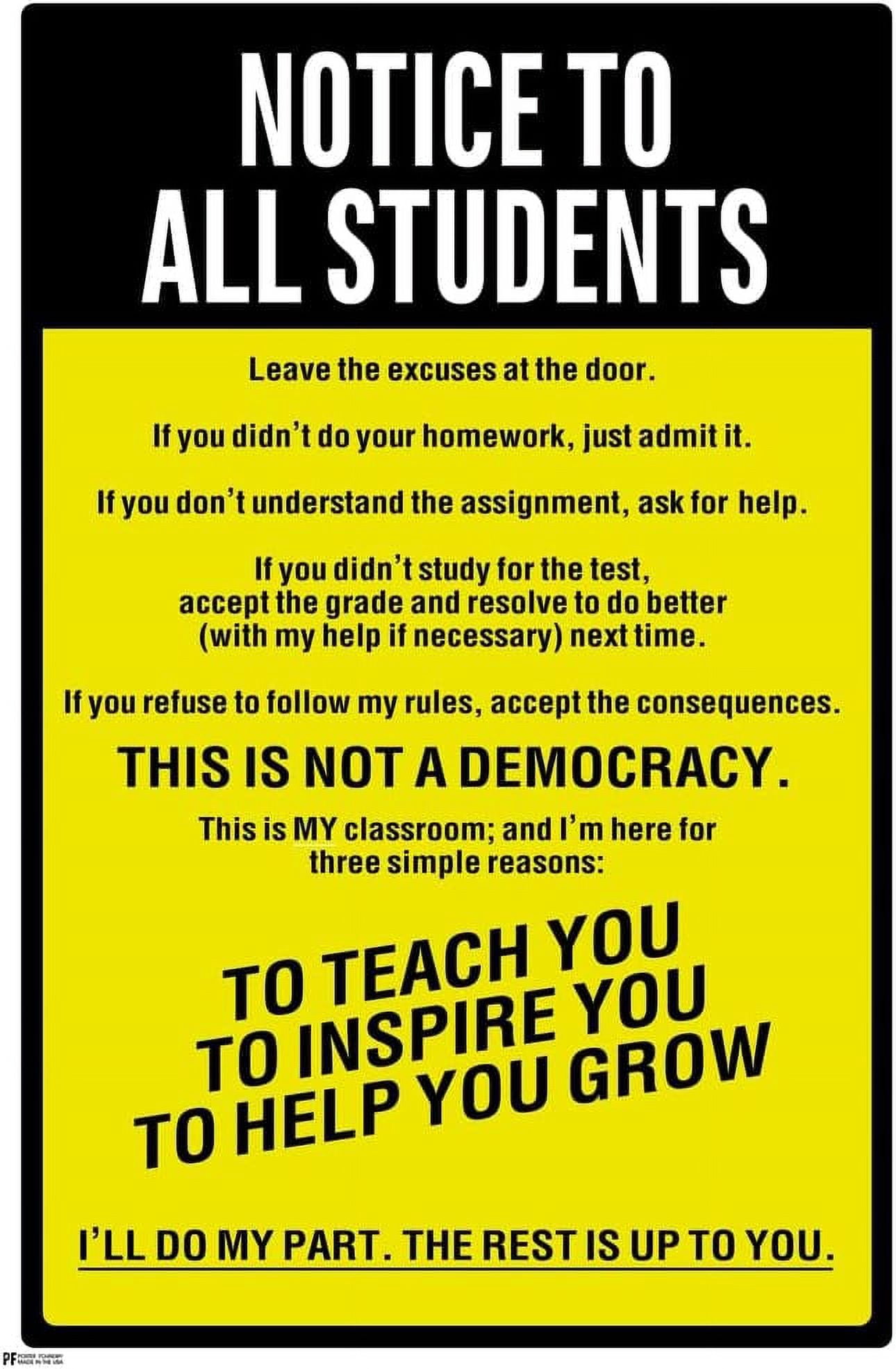 AABERIC Classroom Rules Canvas Prints Wall Posters High School Supplies ...