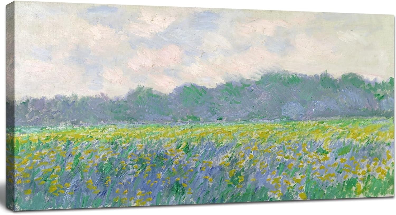 AABERIC Claude Monet Canvas Wall Art - Field of Yellow Irises at ...