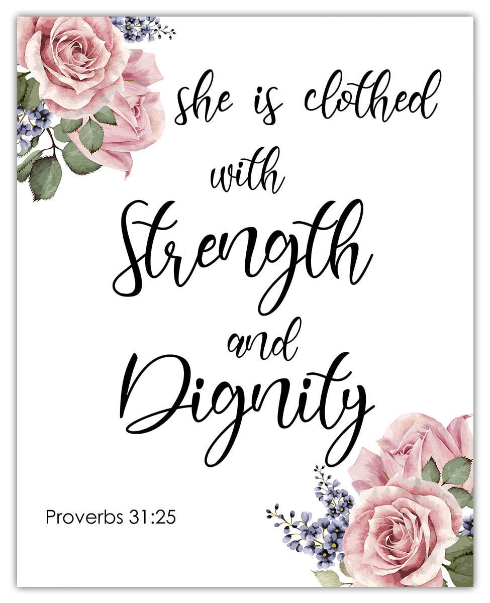 AABERIC She is Clothed with Strength … Proverbs 31:25 inspirational ...