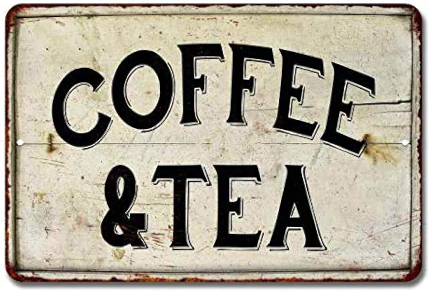 AABERIC Coffee & Tea Sign Station Nook Shop Signs Decor Hot Farmhouse ...