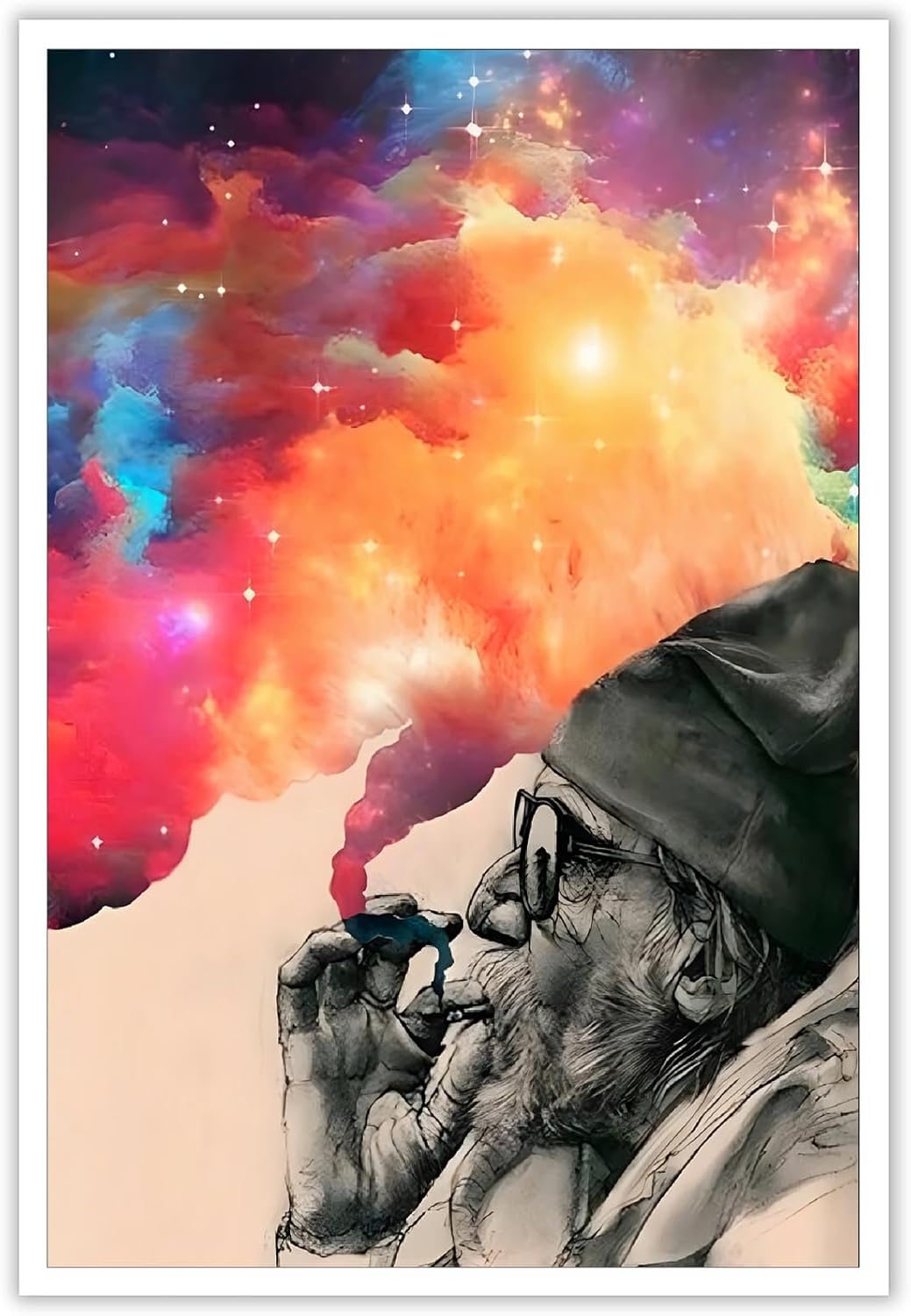 AABERIC Colorful Animal Graffiti Wall Art Funny Cute Frog With ...