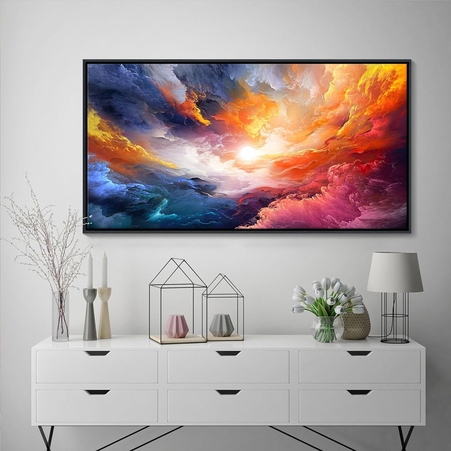 AABERIC Colorful Wall Art | Abstract Canvas Art | Pictures for Living ...