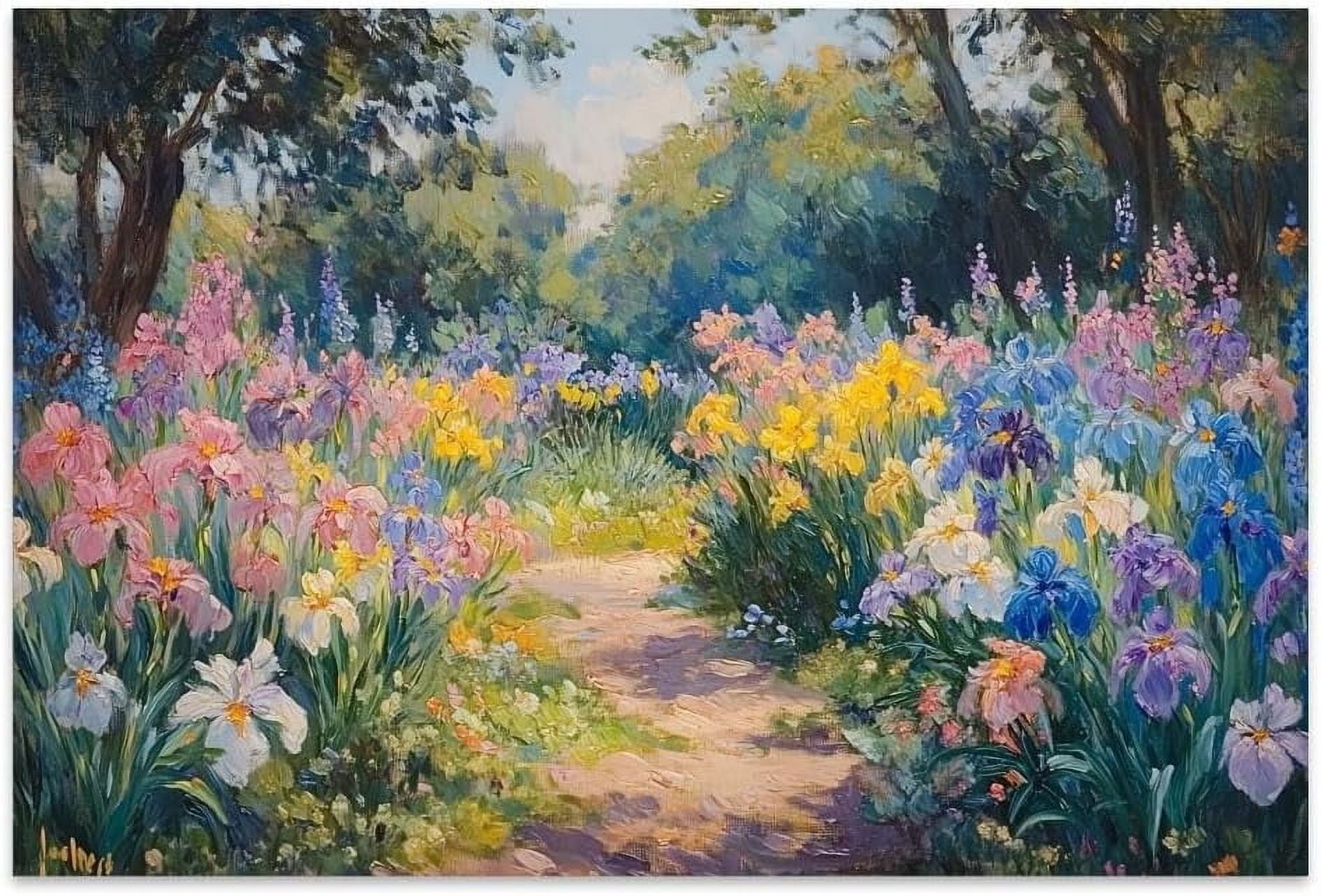 AABERIC Colourful Iris Pictures, Wildflower Prints Floral Wall Art Flower Poster Botanical ...