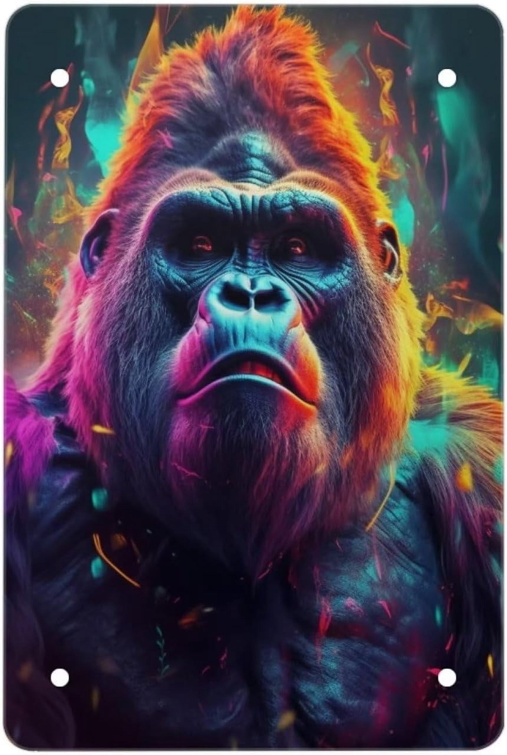 AABERIC Cool Purple Turtle Print Cool Animal Metal Tin Poster Wall Art ...