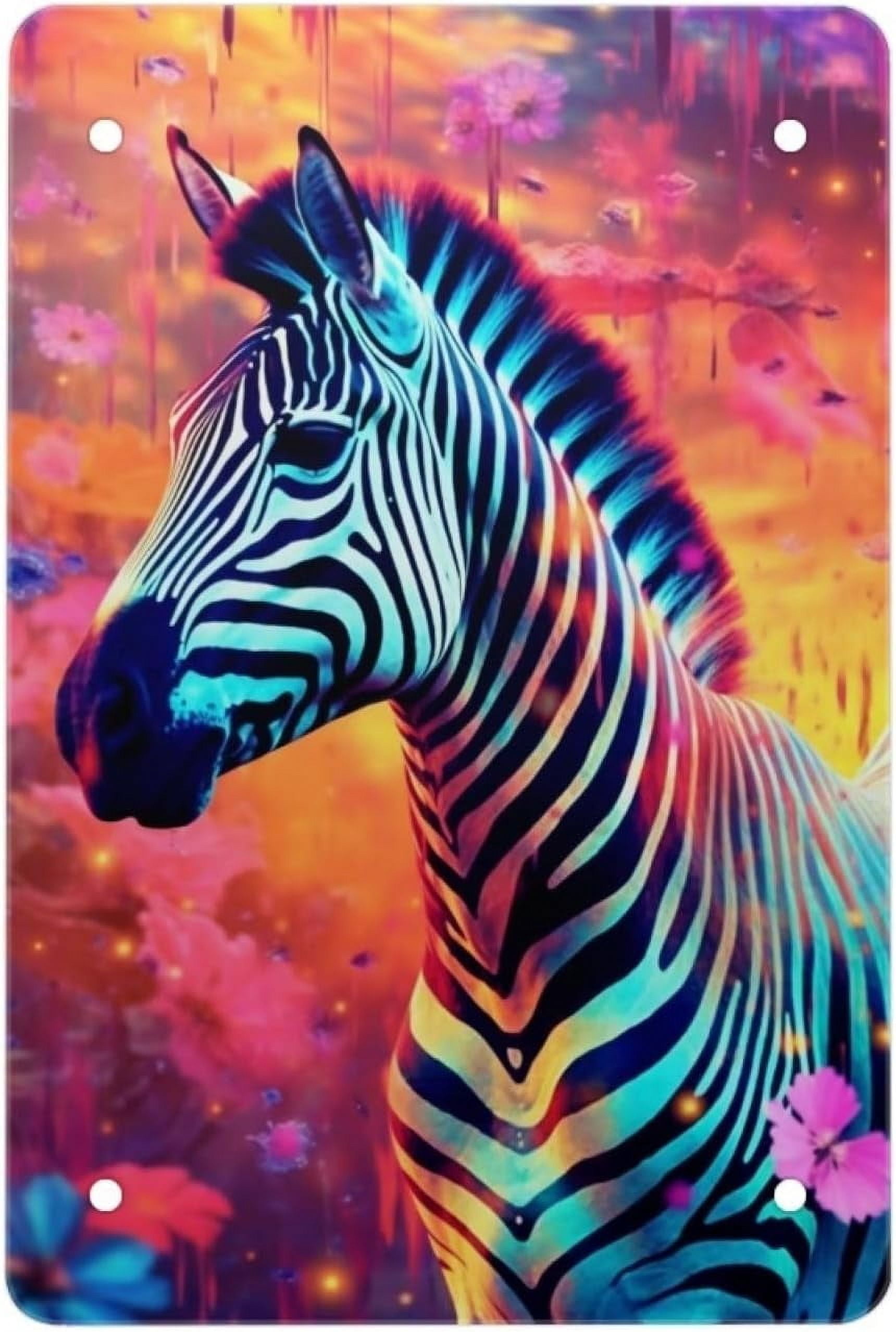 AABERIC Cool Purple Turtle Print Cool Animal Metal Tin Poster Wall Art ...