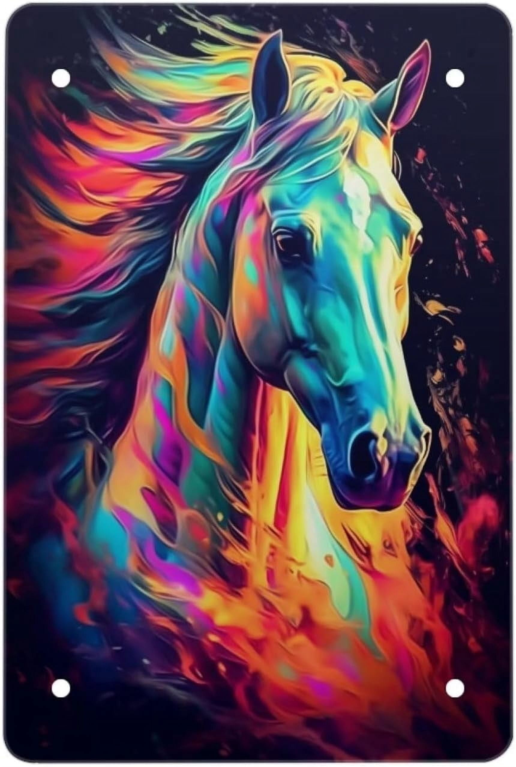 AABERIC Cool Purple Turtle Print Cool Animal Metal Tin Poster Wall Art ...