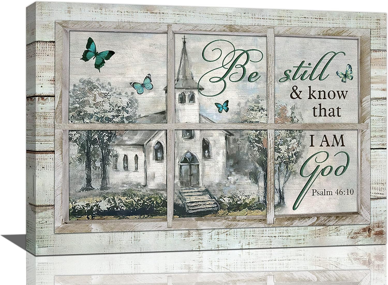AABERIC Country Church Wall Art Christian Religious Bible Verse Wall ...