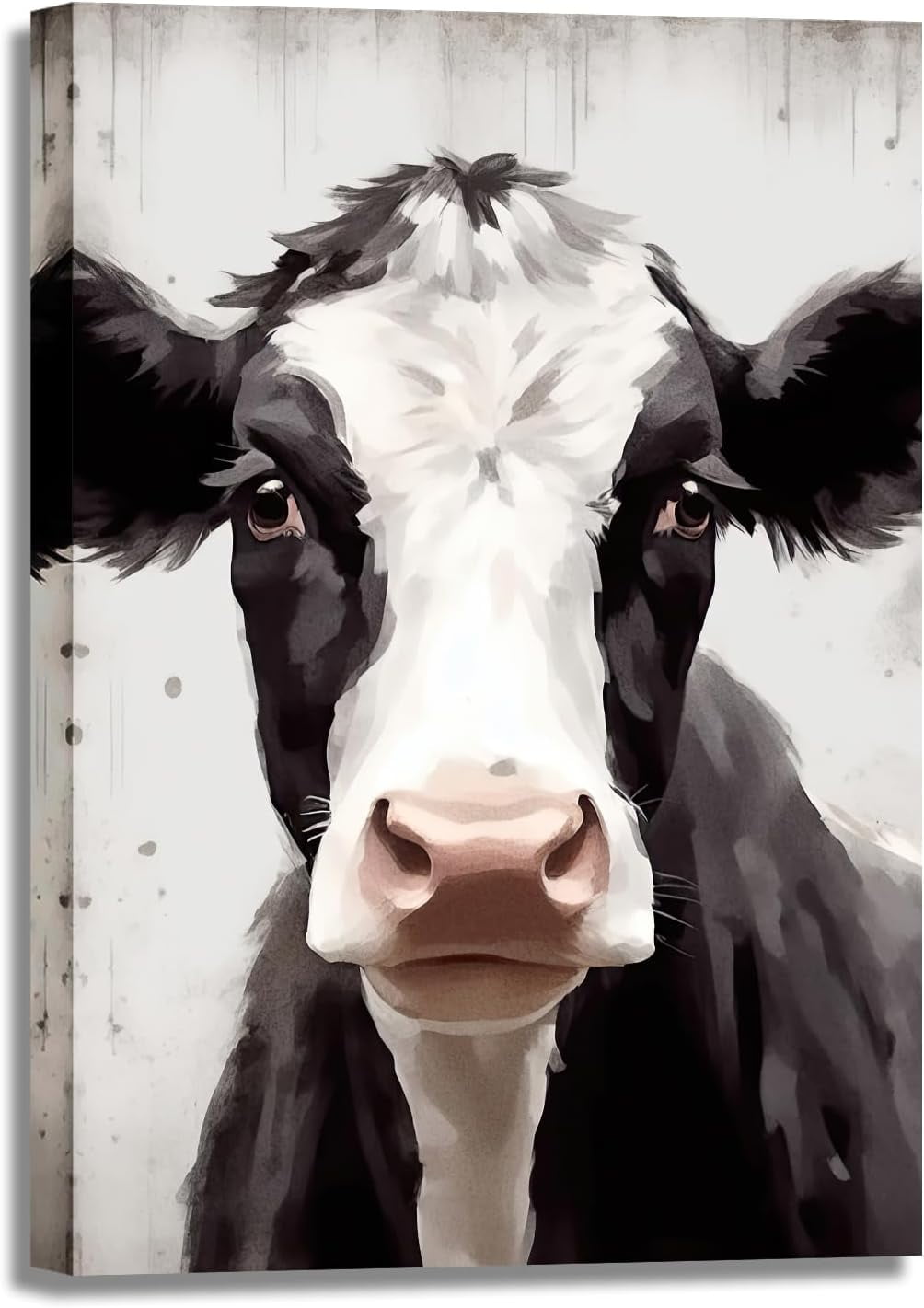 AABERIC Cow Canvas Wall Art Cute Animal Posters Cow Portrait Picture ...