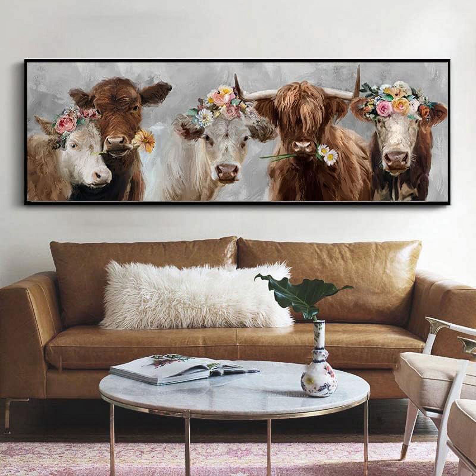 AABERIC Cow Wall Art Funny Farmhouse Animal Poster Pictures Prints ...