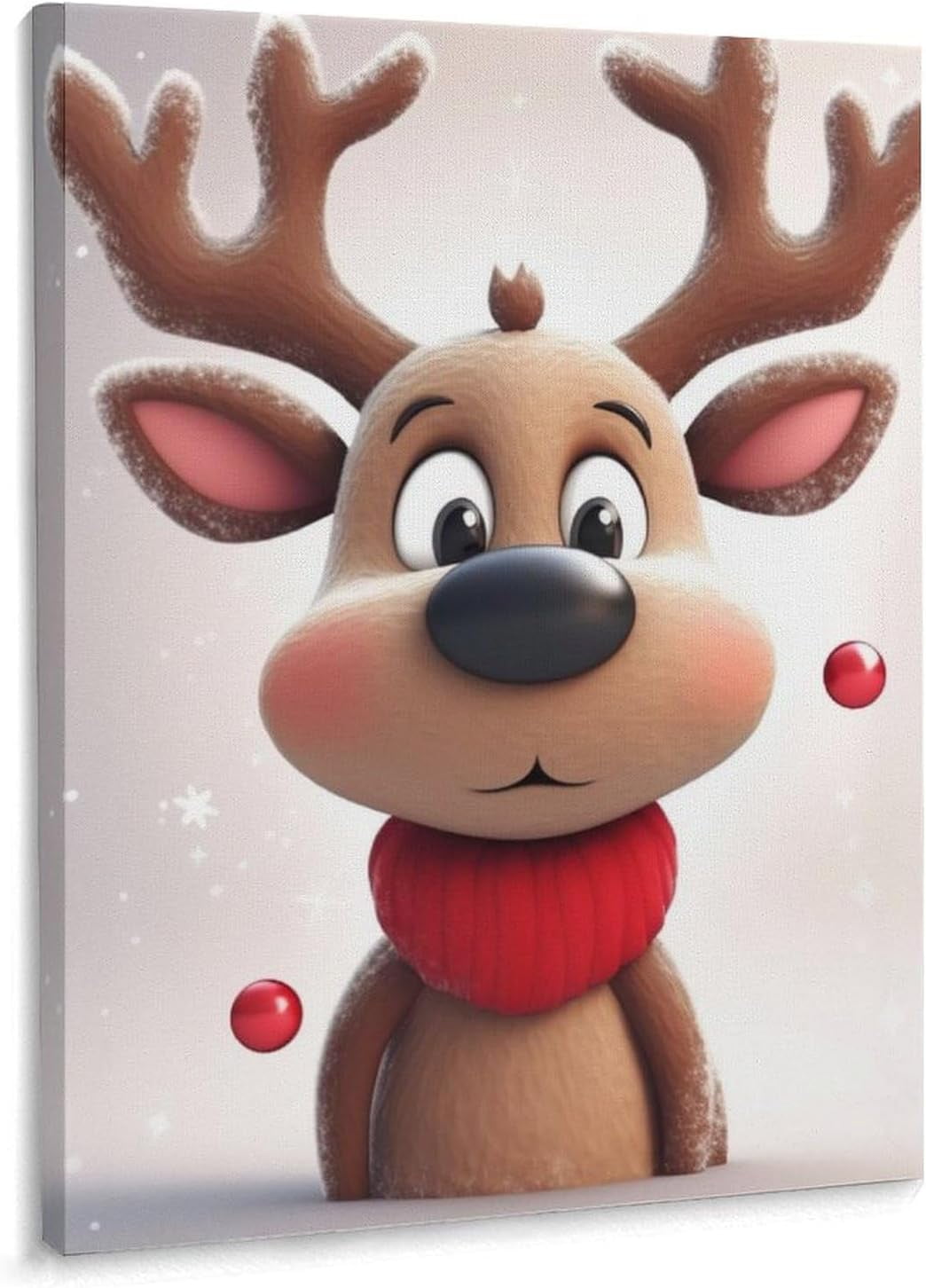 AABERIC Cute Xmas Reindeer Canvas Prints Canvas Wall Art For Living ...