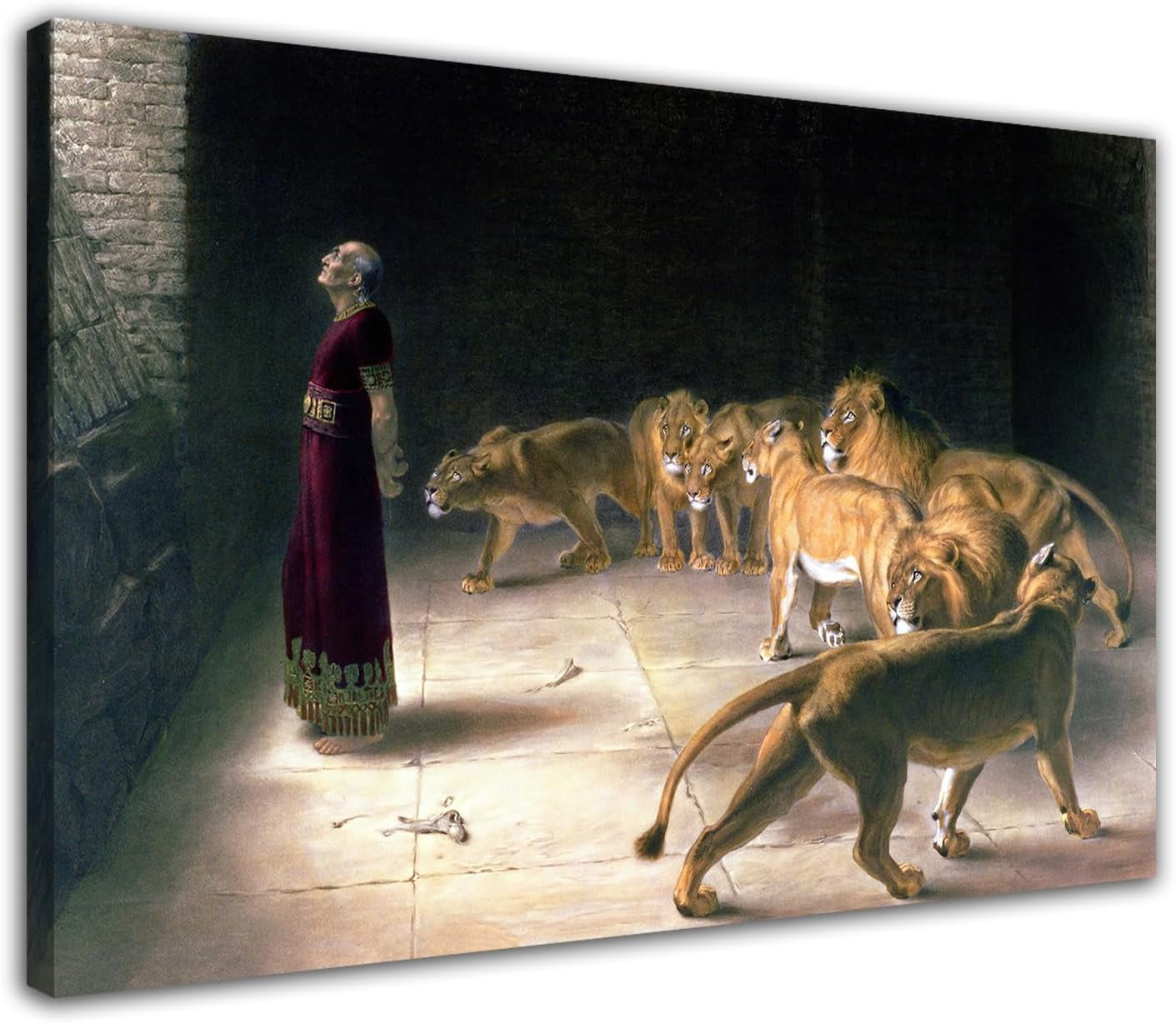AABERIC Daniel in The Lions Den Poster Wall Art Picture Print Canvas ...