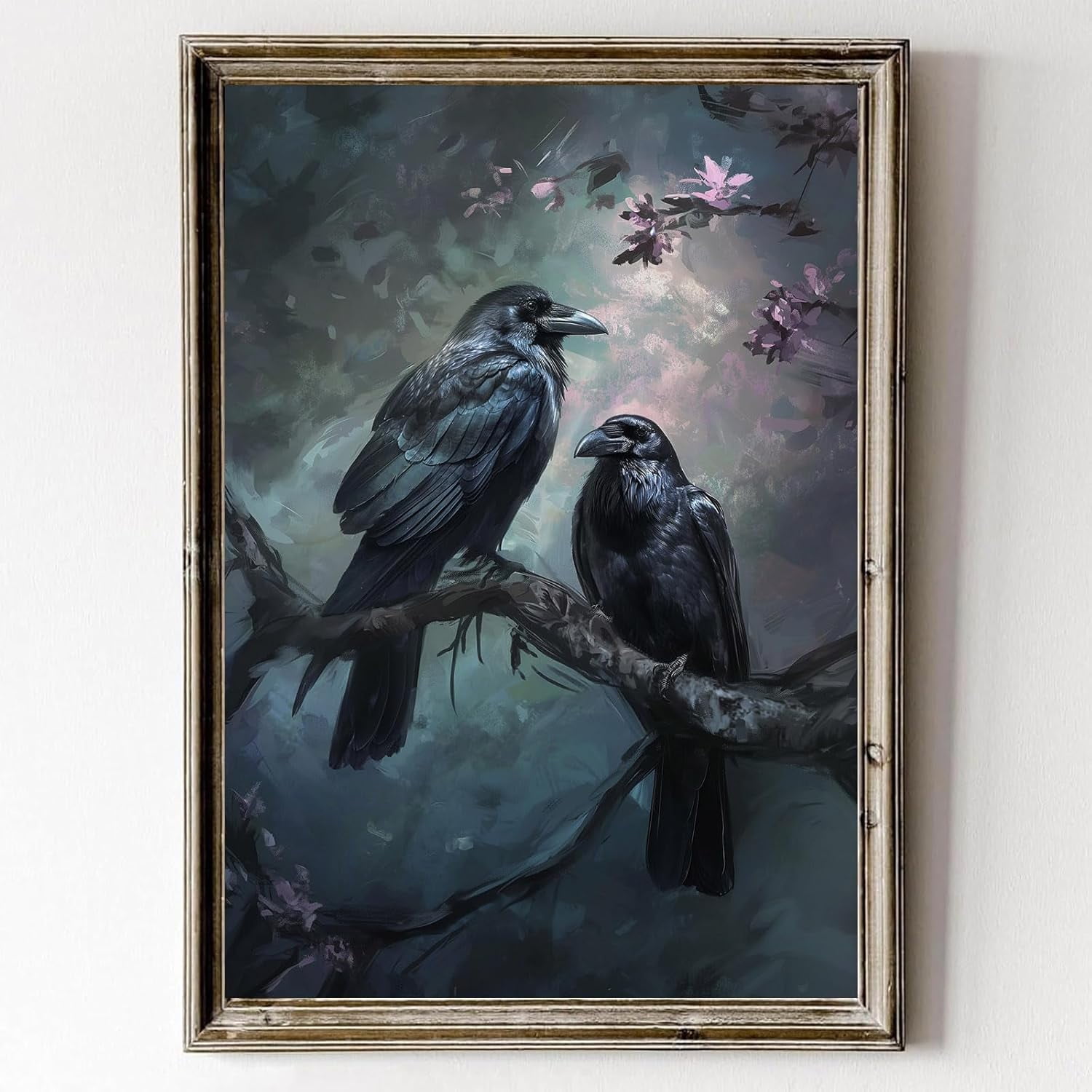 AABERIC Dark Raven Print Wall Art Black Crows Picture Black Bird Poster ...