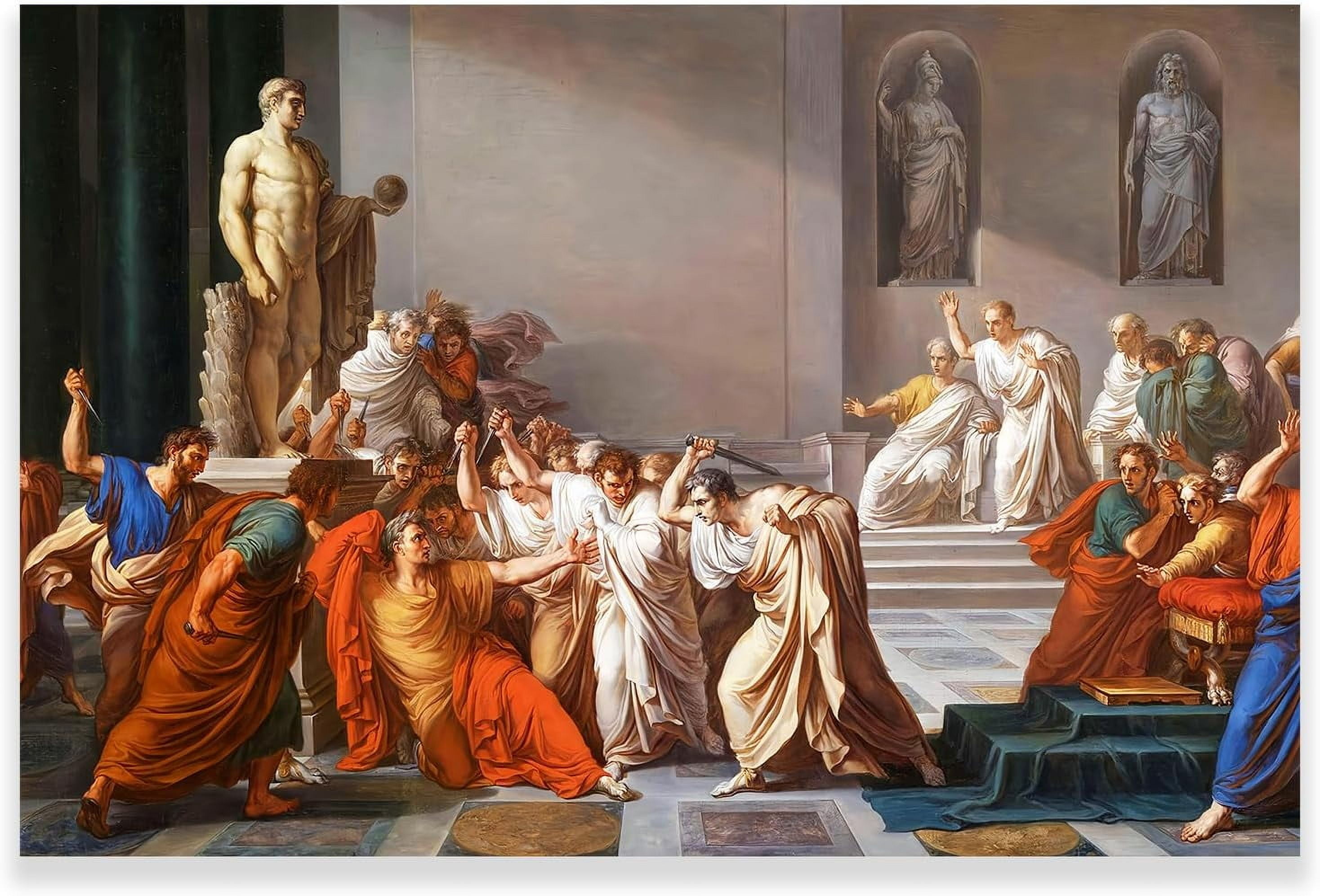 AABERIC The Death of Julius Caesar Canvas Print Poster - Classical Baroque Oil Painting ...