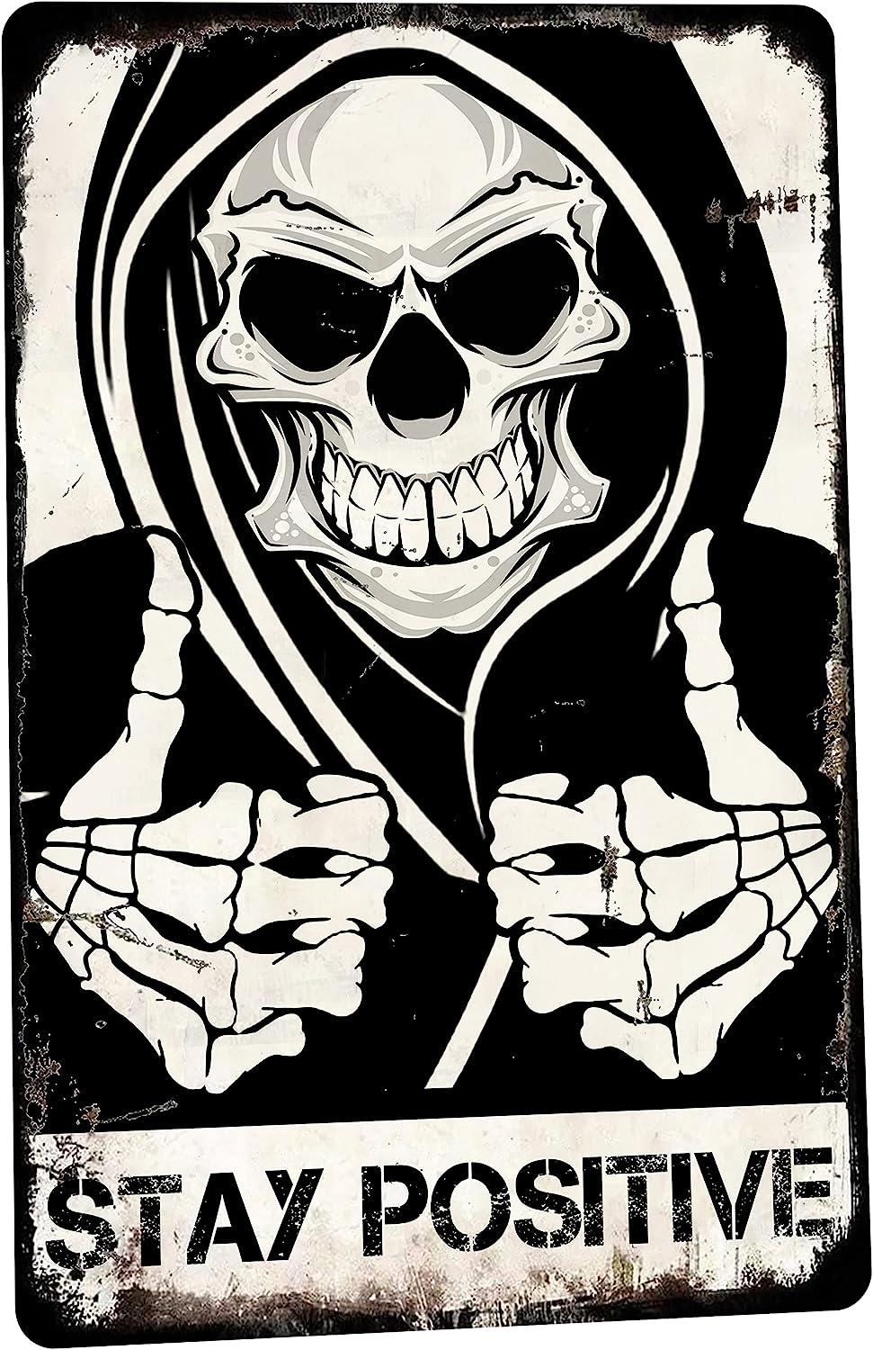 AABERIC Decor 12'' x 8'' Stay Positive Funny Vintage Tin Signs For Home ...