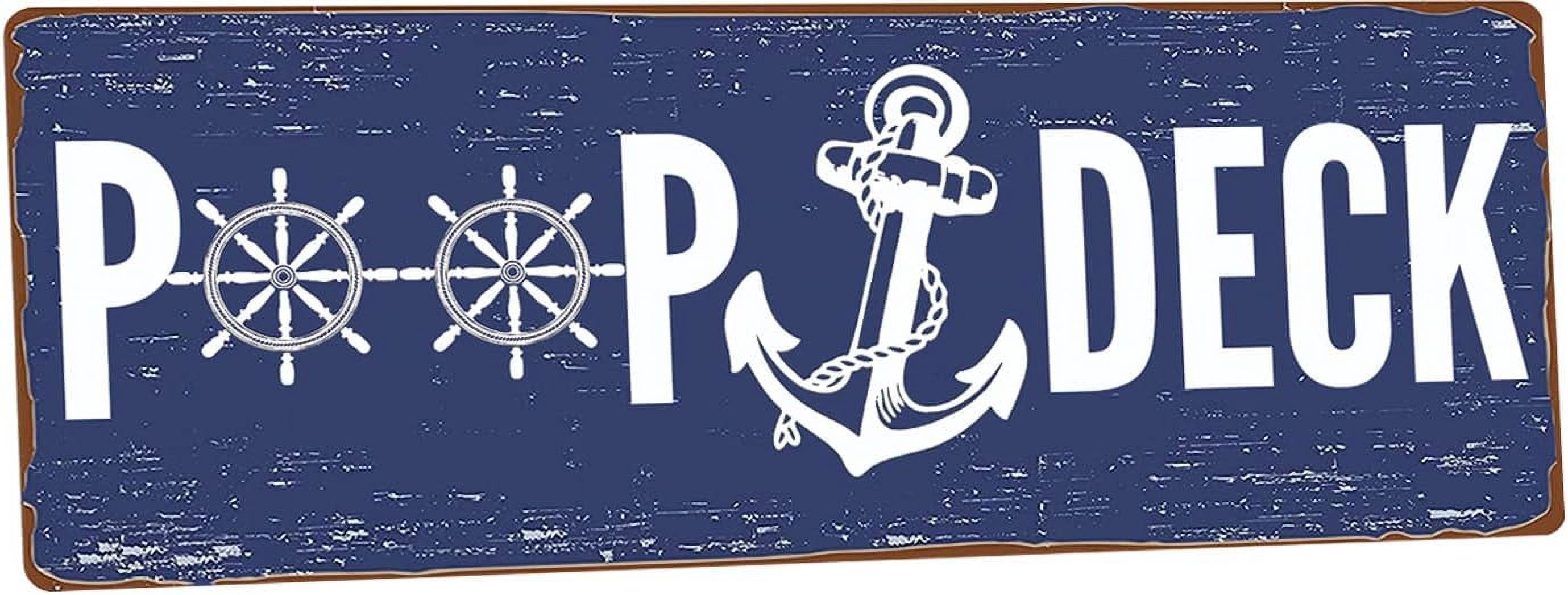 AABERIC Decor Poop Deck Vintage Tin Signs Funny Street Metal Signs for ...