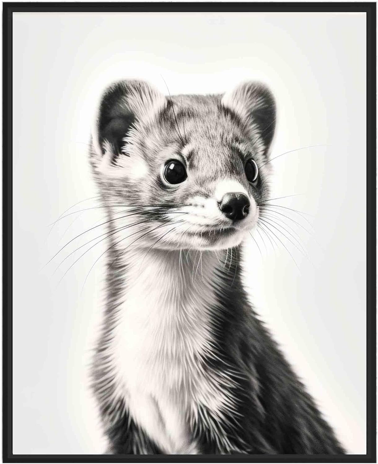 AABERIC Deer Art Prints Posters, Black and White Photography Wall Art ...