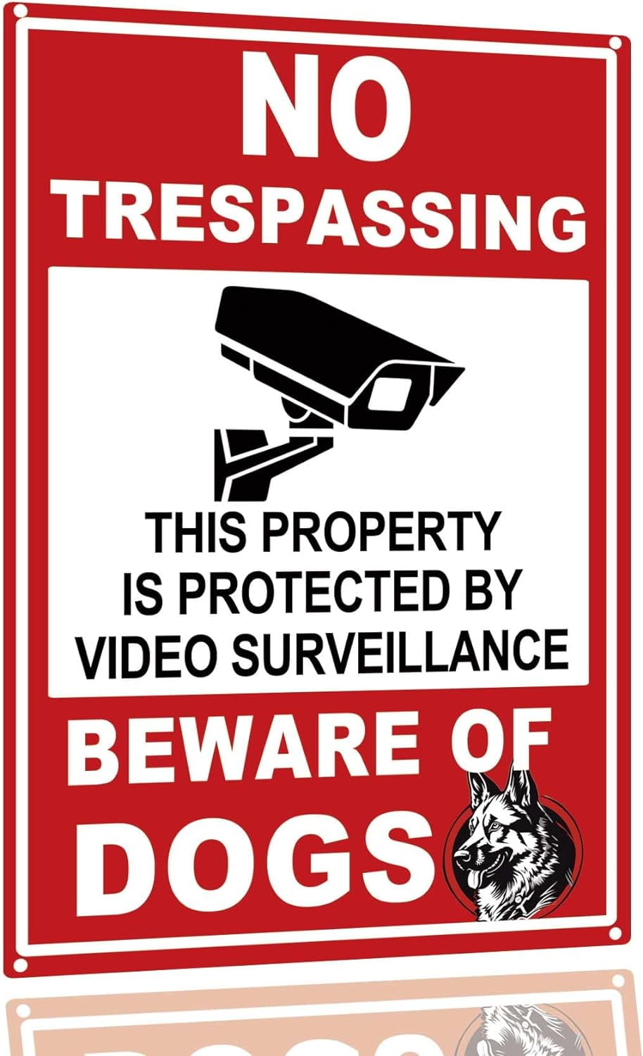 AABERIC Dog Warning Signs Beware Of Dog Sign No Trespassing This ...