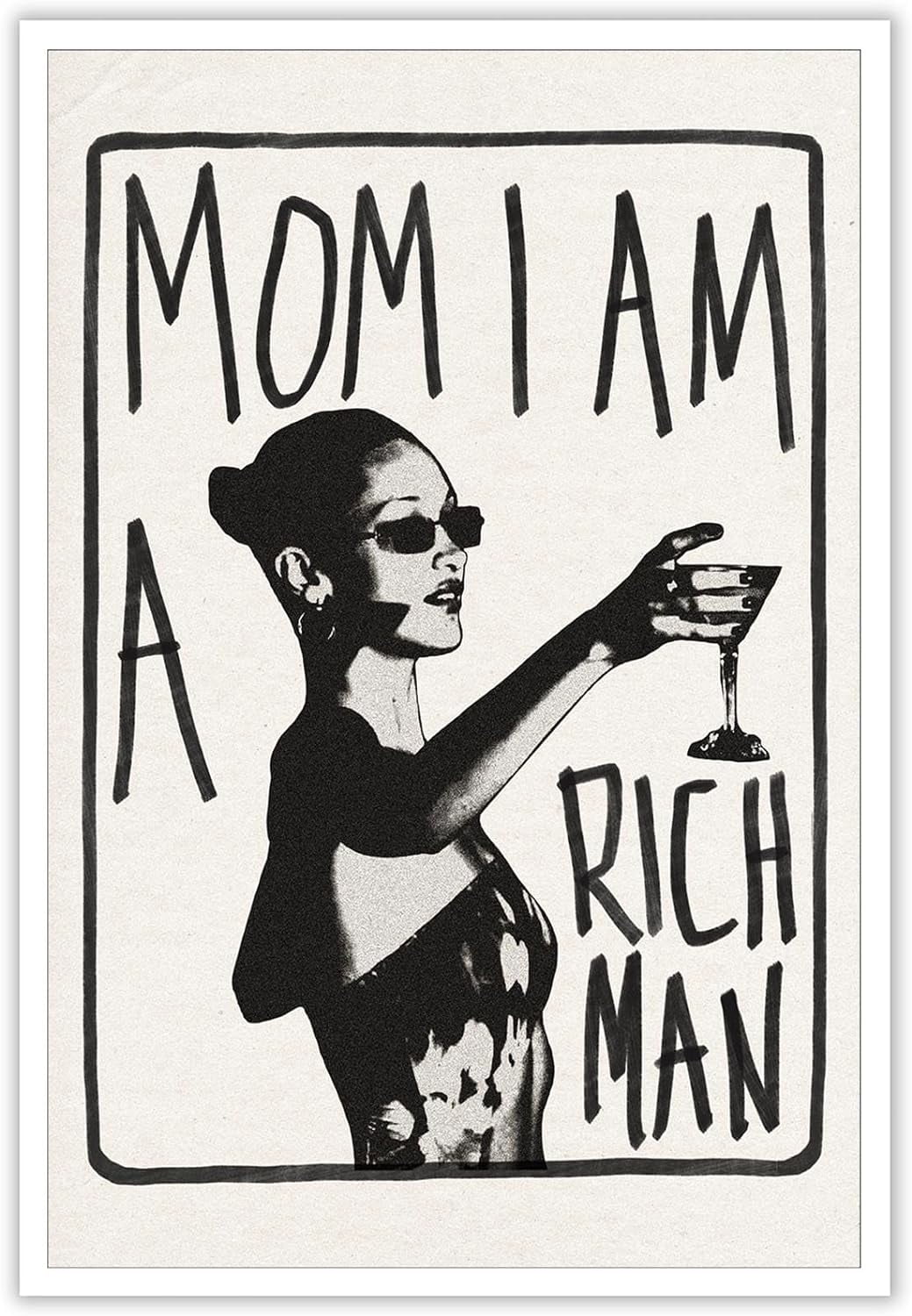 AABERIC Easter Canvas Wall Art Spring Bunny Rabbit in Wildflower Field ...