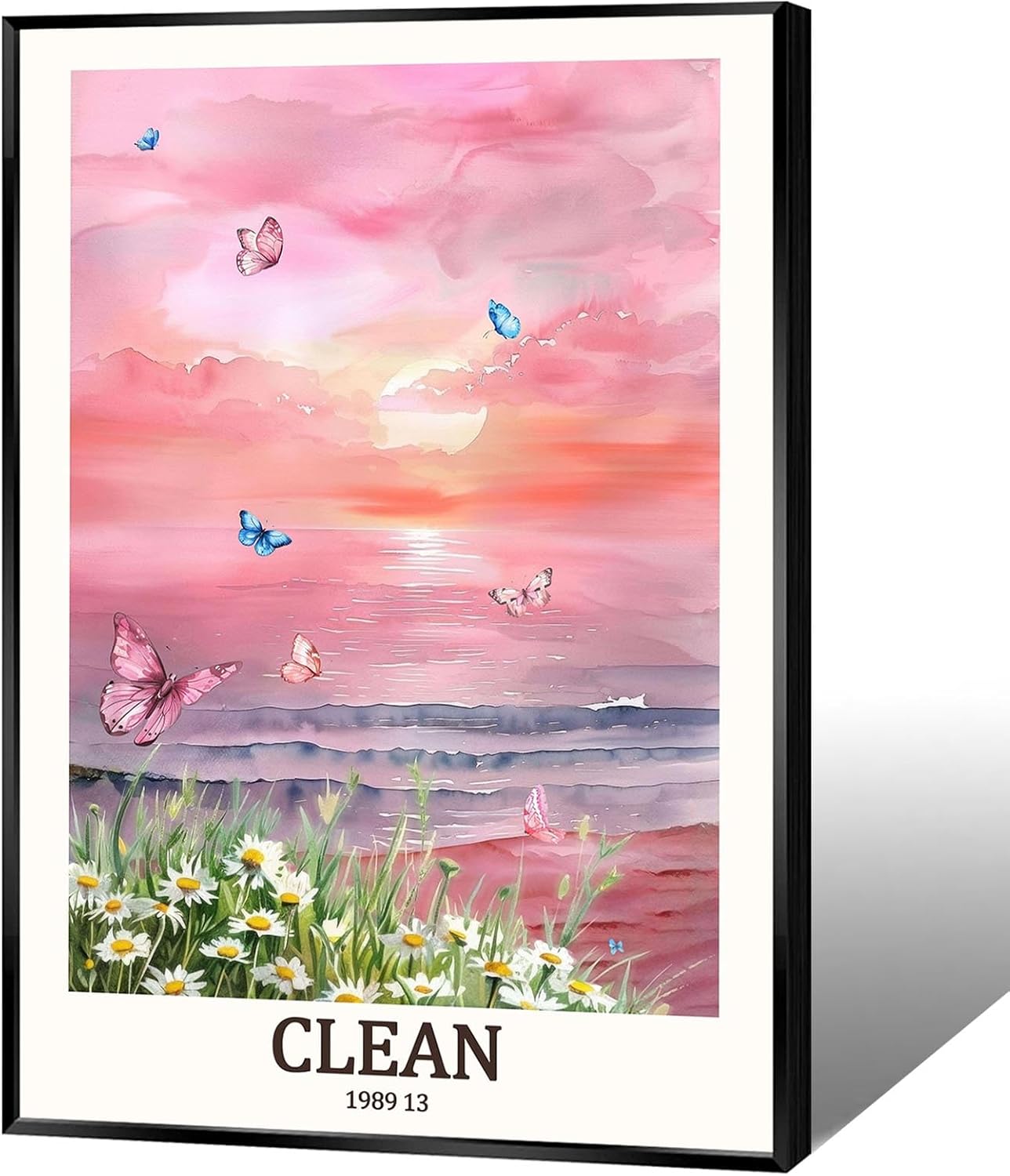 AABERIC Easter Canvas Wall Art Spring Bunny Rabbit in Wildflower Field ...