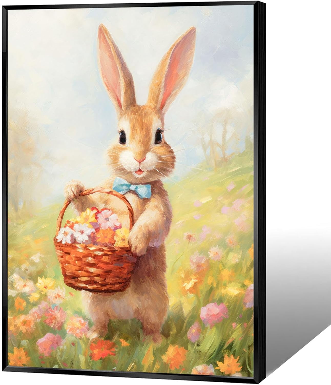 AABERIC Easter Rabbit Picture Wall Art, Baby Bunny Rabbit Poster ...