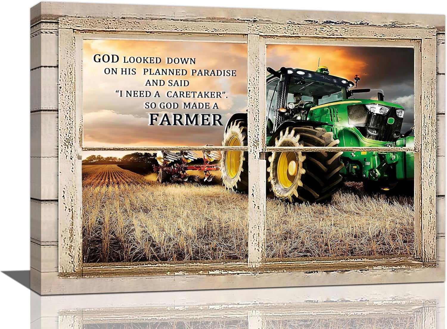 AABERIC Farmhosue Wall Art Farm Tractor Pictures Wall Decor Country So ...