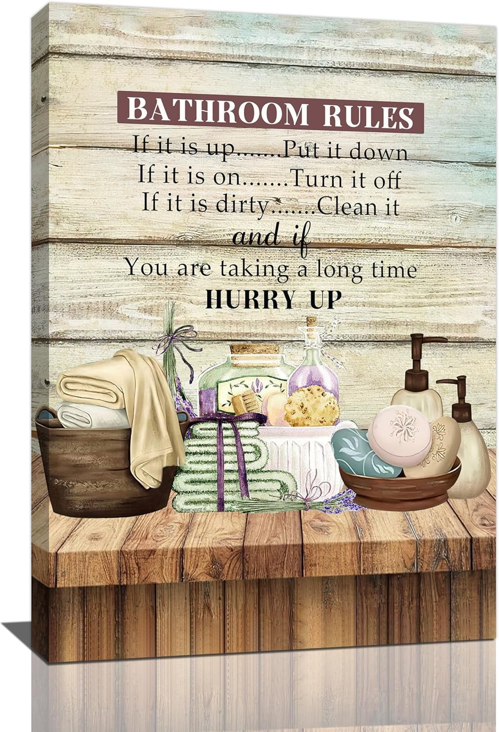 AABERIC Farmhouse Bathroom Wall Art Bathroom Pictures Wall Decor ...