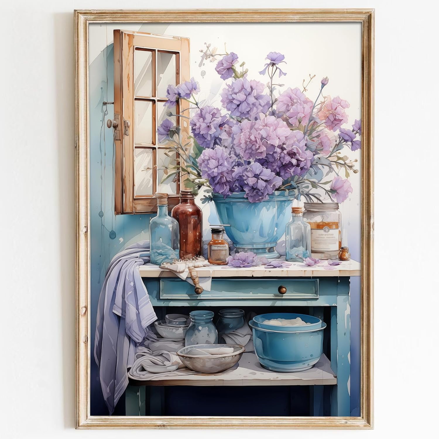 AABERIC Farmhouse Donkey Wall Art Country Animal Pictures Cute Donkey ...