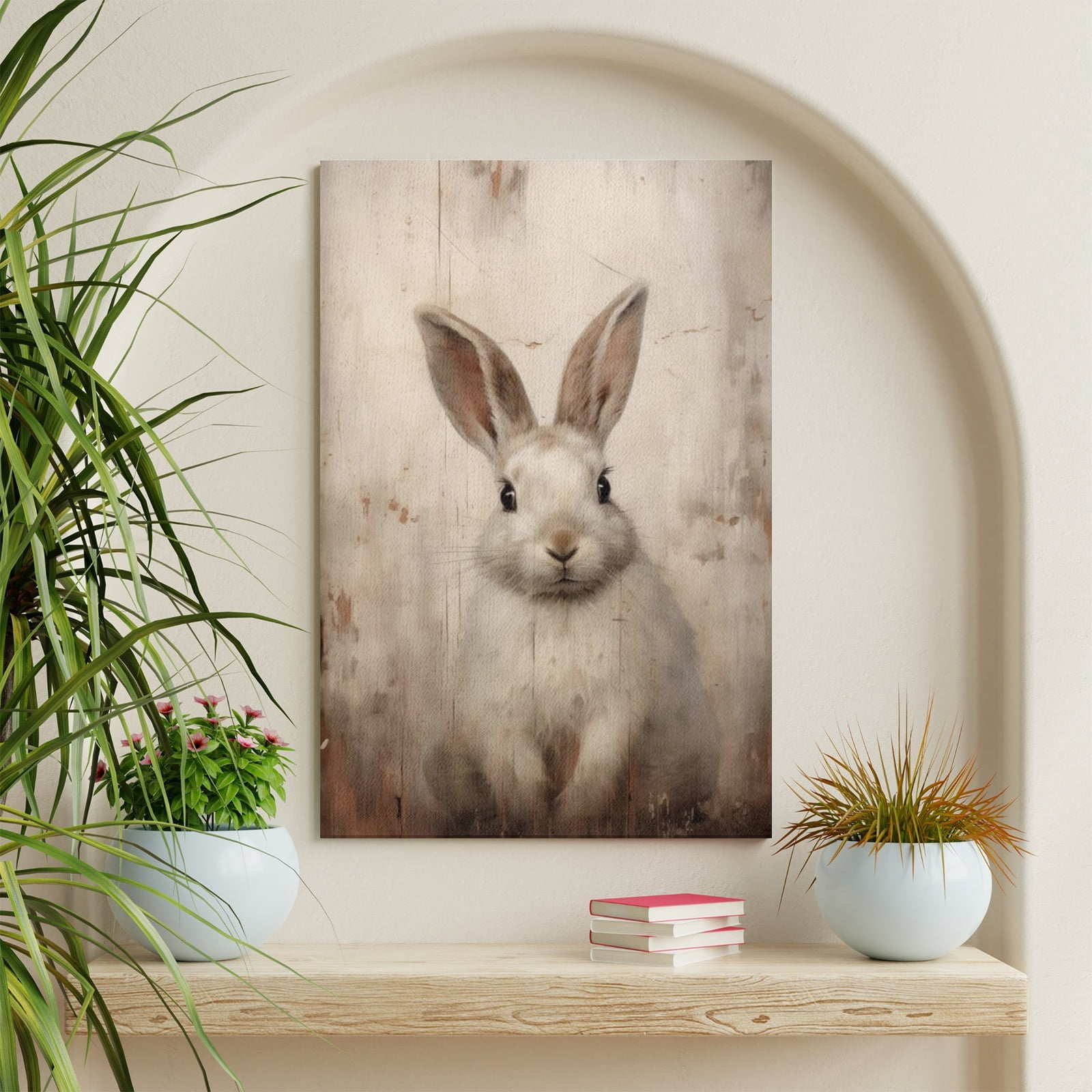 AABERIC Farmhouse Rabbit Wall Art Vintage Animals Vintage Rabbit Prints ...