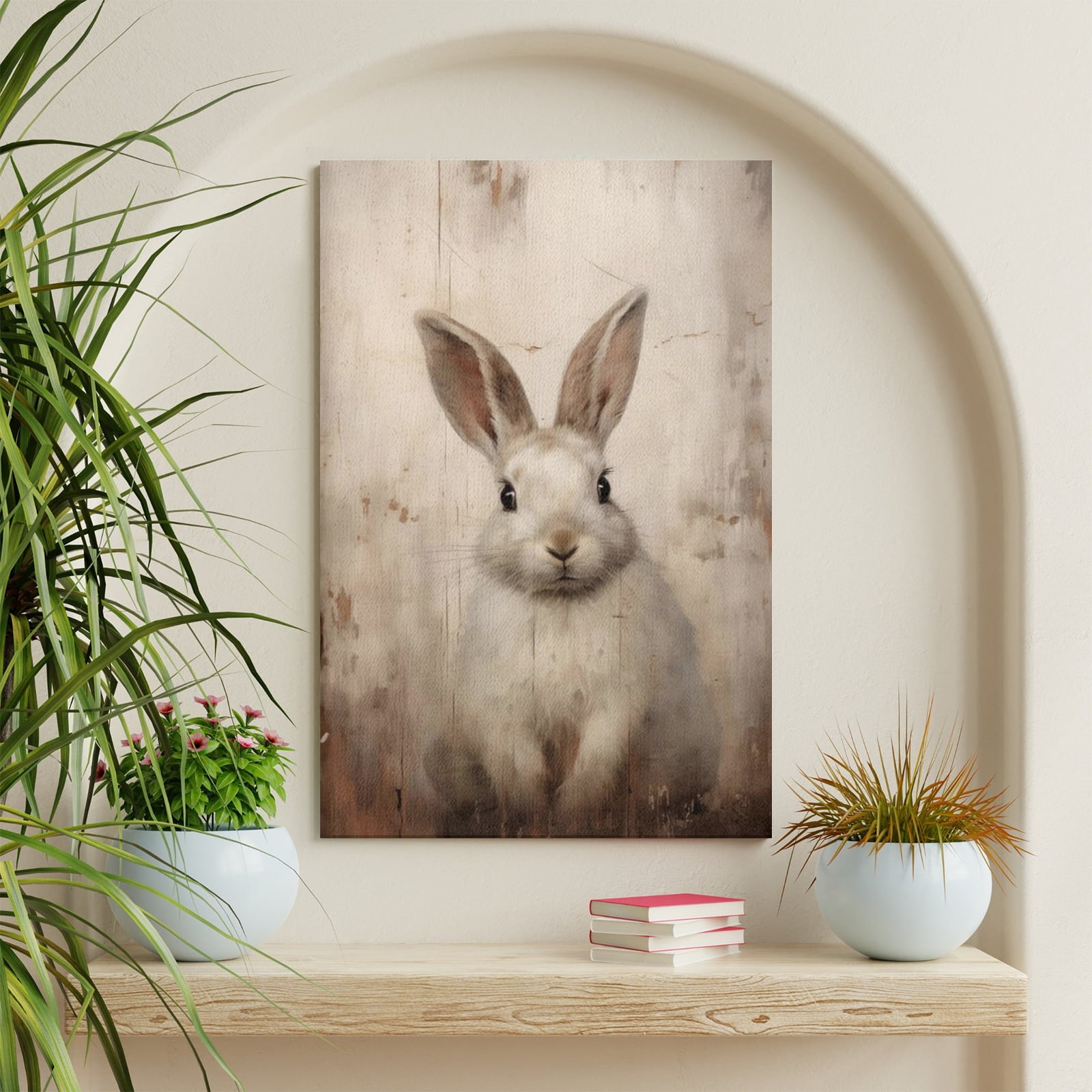 AABERIC Farmhouse Rabbit Wall Art Vintage Animals Vintage Rabbit Prints ...
