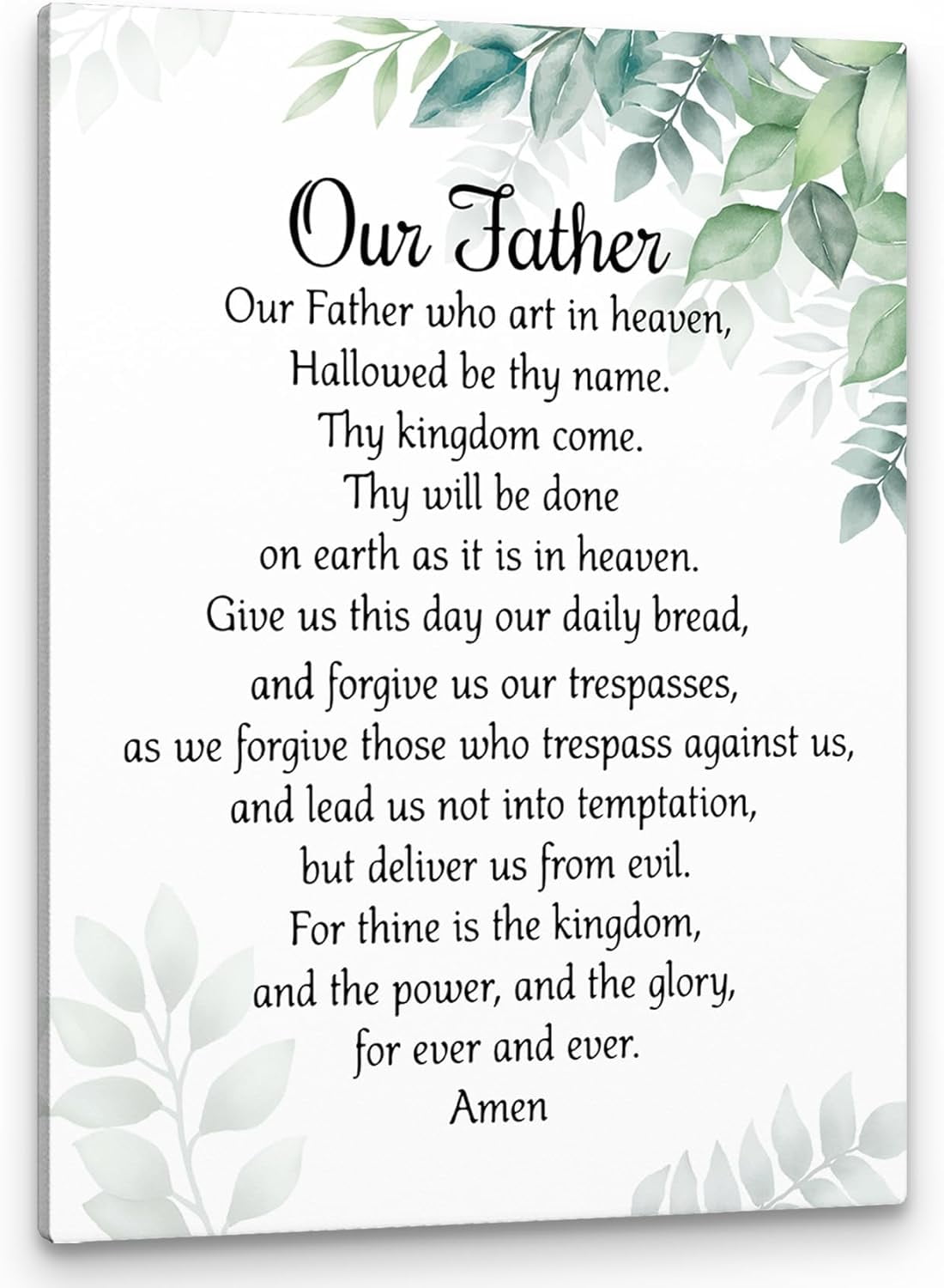AABERIC Our Father Prayer Wall Decor Christian The Lords Prayer Wall ...