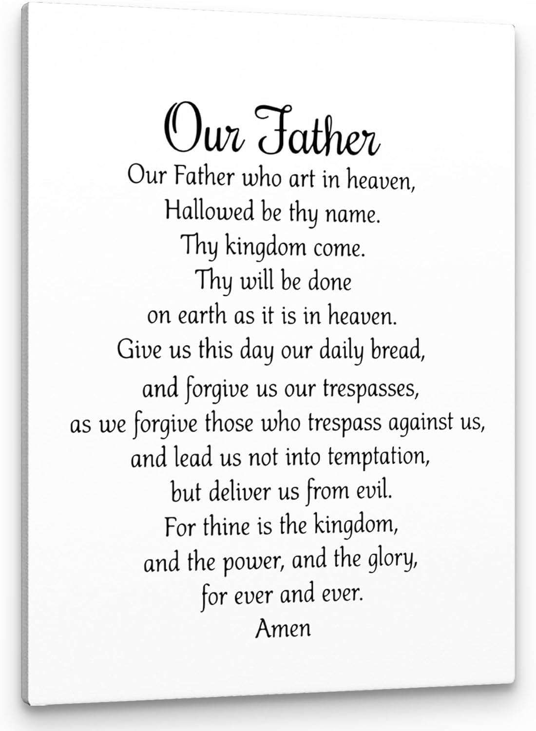 AABERIC Our Father Prayer Wall Decor Christian The Lords Prayer Wall ...
