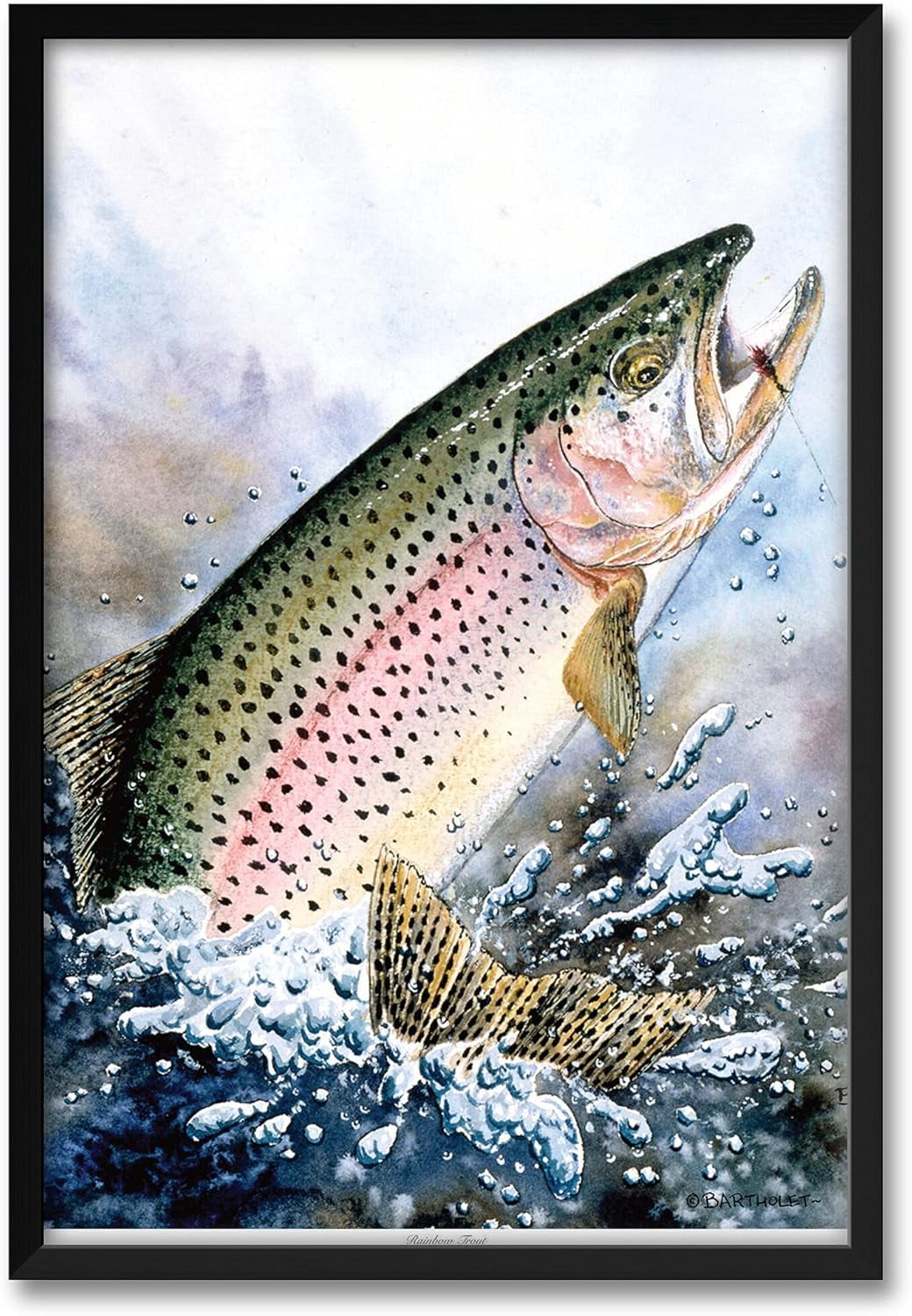 AABERIC The - Fish Poster Rainbow Trout Decor, Giclee Art Print Poster ...